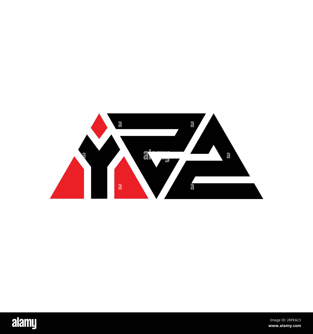 YZZ triangle letter logo design with triangle shape. YZZ triangle logo design monogram. YZZ ...
