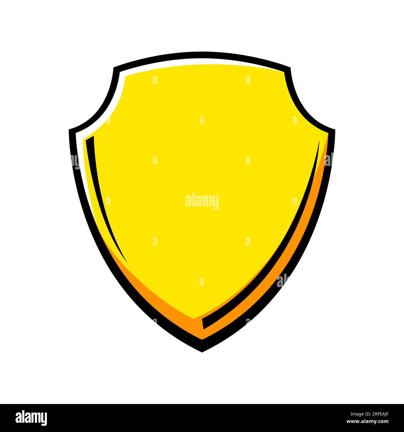 Illustration of cartoon shield. Pop art creative background Stock ...