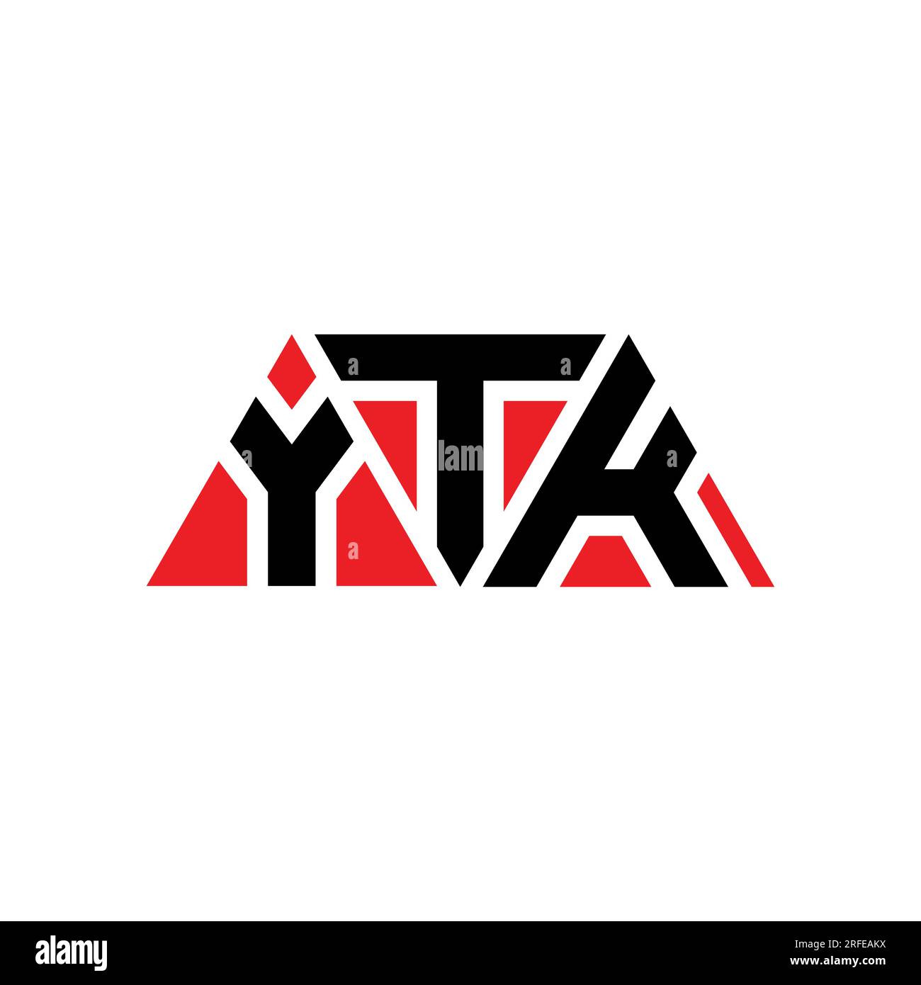 YTK triangle letter logo design with triangle shape. YTK triangle logo ...