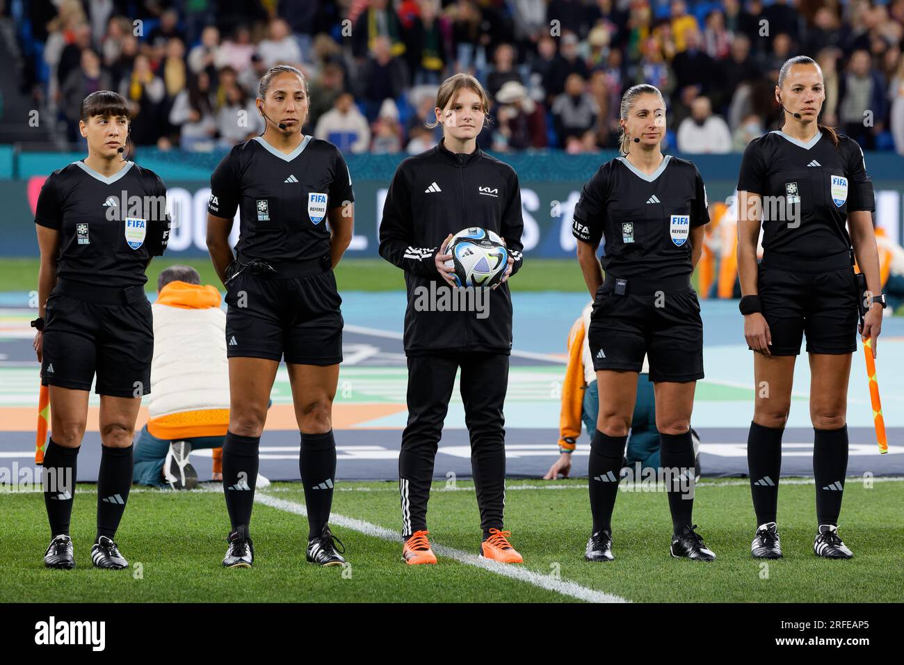 Sydney, Australia. 02nd Aug, 2023. Match referees line up for the ...