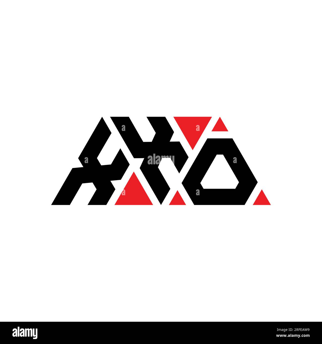 XXO triangle letter logo design with triangle shape. XXO triangle logo ...