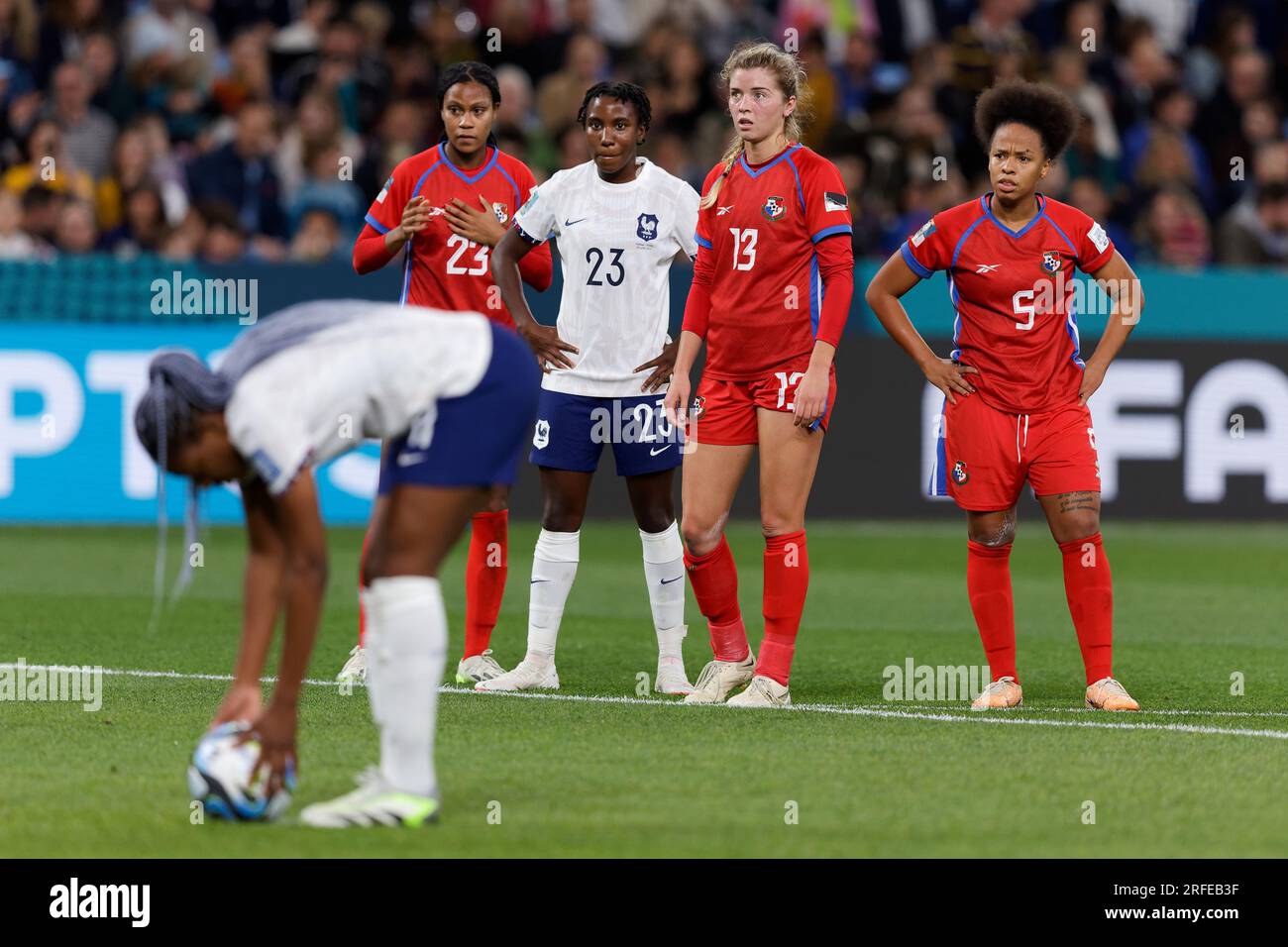 Sydney, Australia. 02nd Aug, 2023. Players look on as Kadidiatou Diani ...