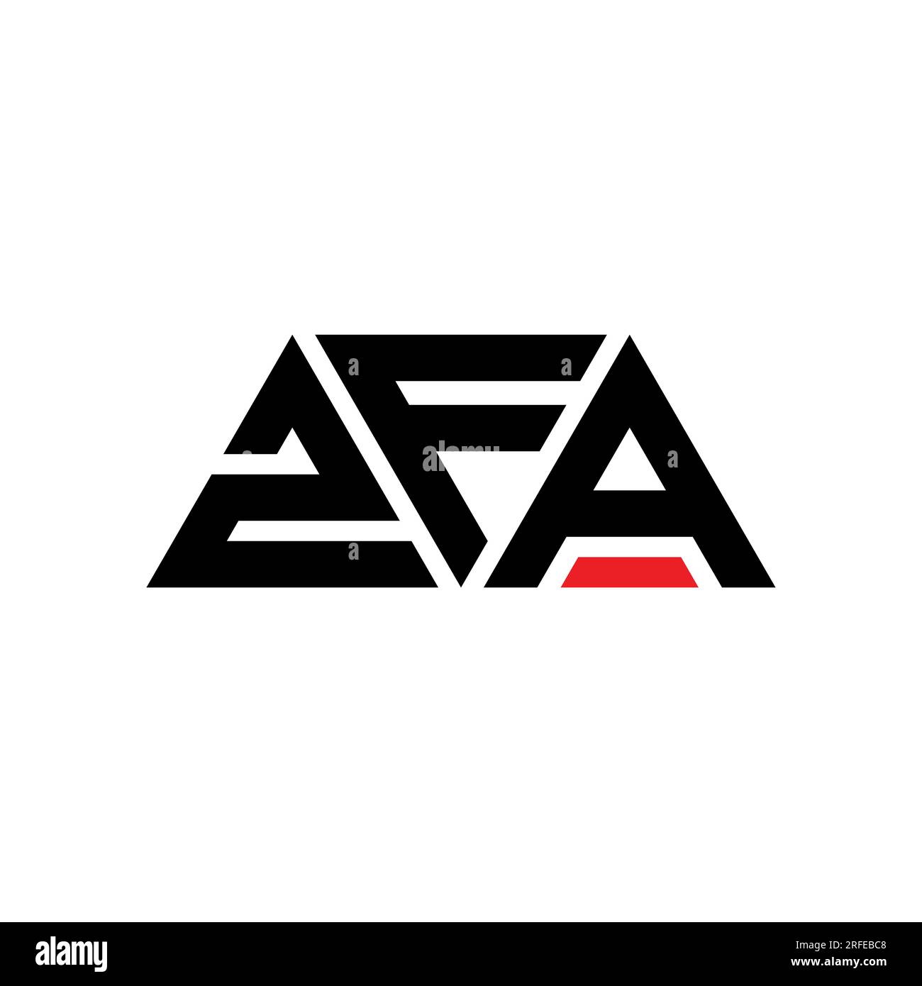 ZFA triangle letter logo design with triangle shape. ZFA triangle logo ...