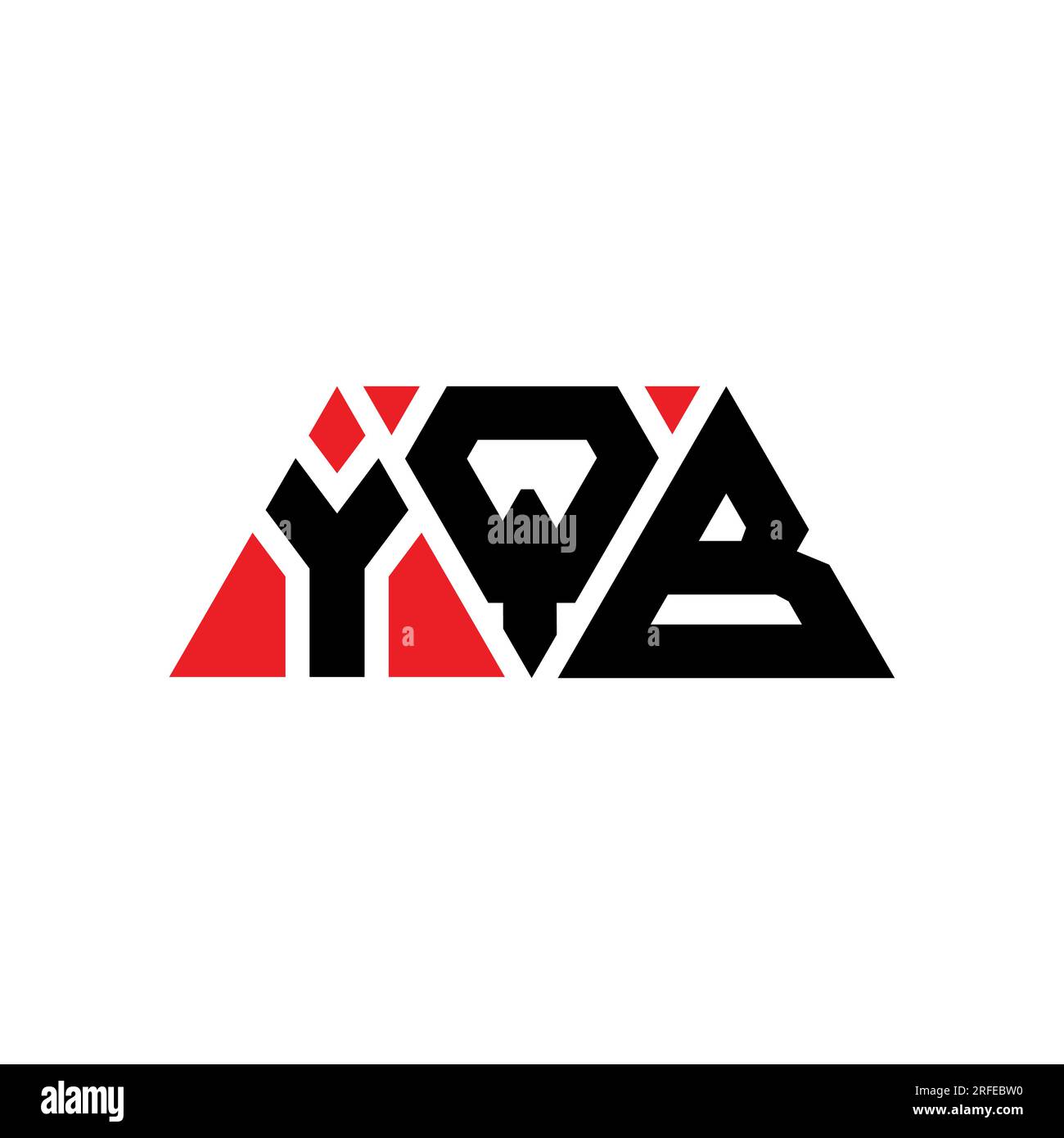 YQB triangle letter logo design with triangle shape. YQB triangle logo design monogram. YQB ...
