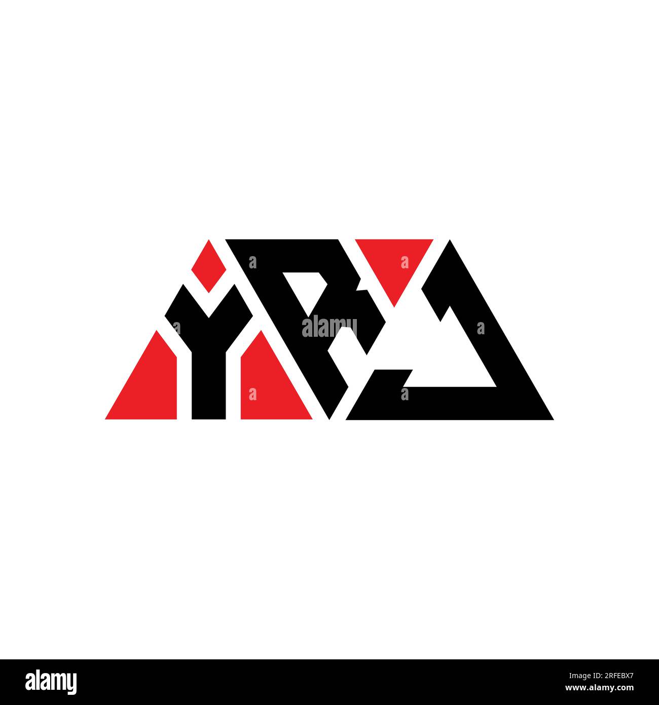 YRJ triangle letter logo design with triangle shape. YRJ triangle logo ...