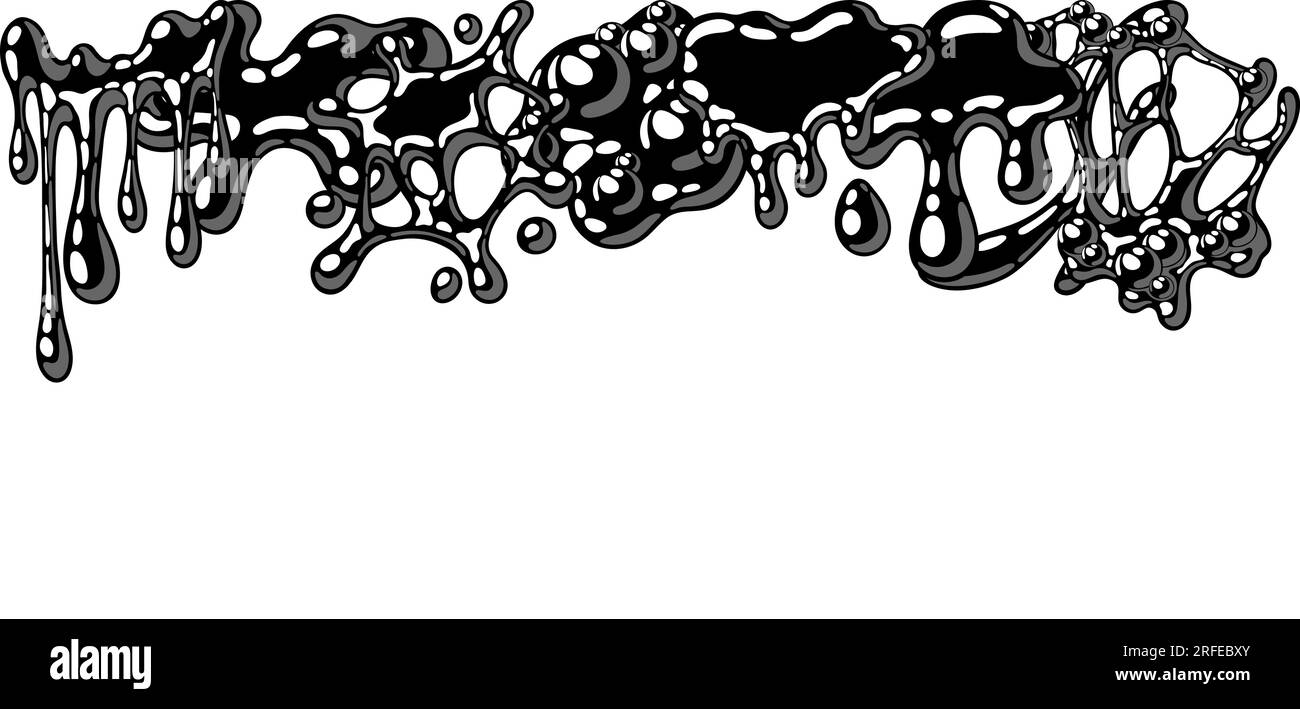 Blots and drips slime background. Toxic mucus smudges streaks and ...