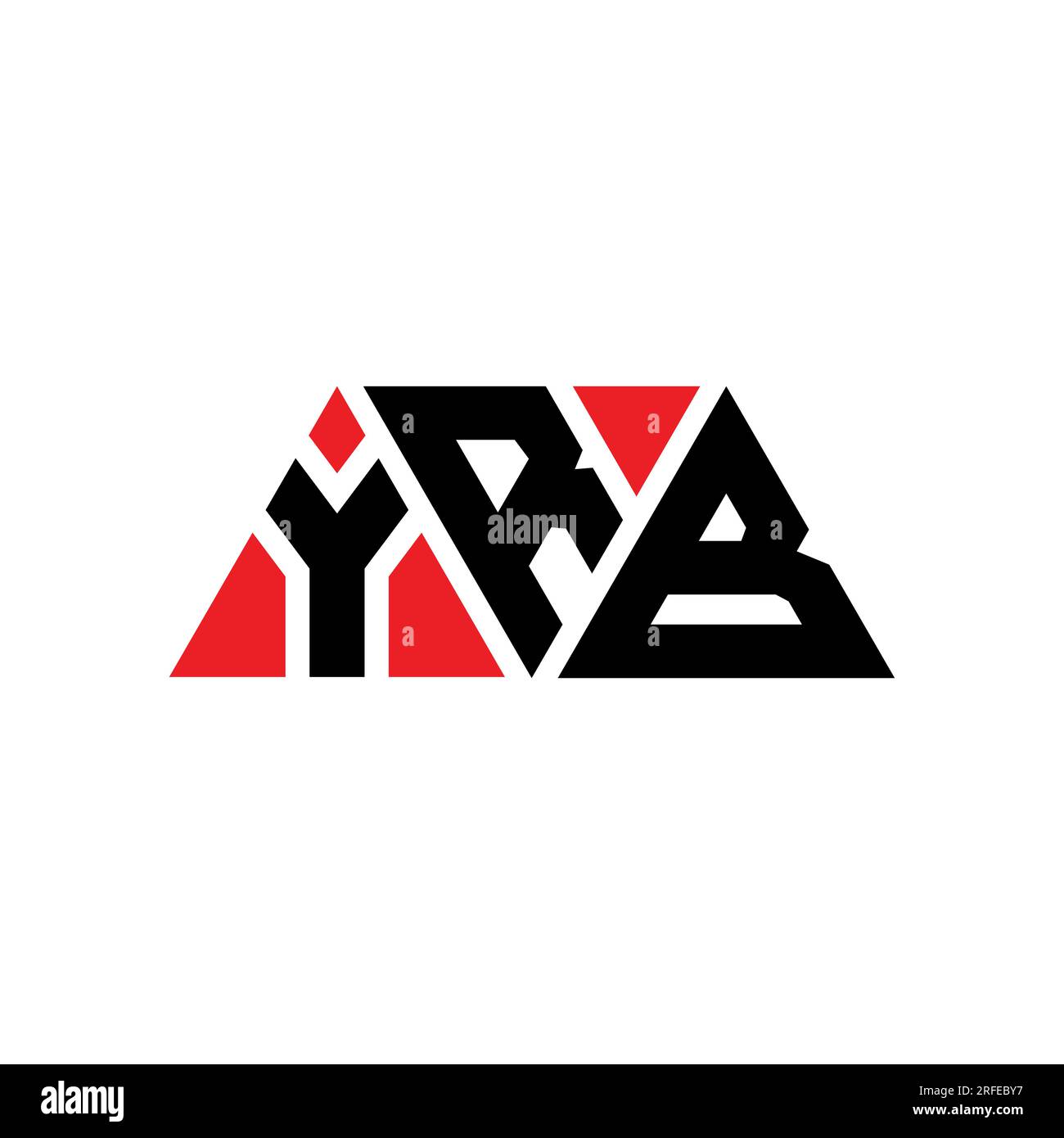 YRB triangle letter logo design with triangle shape. YRB triangle logo ...
