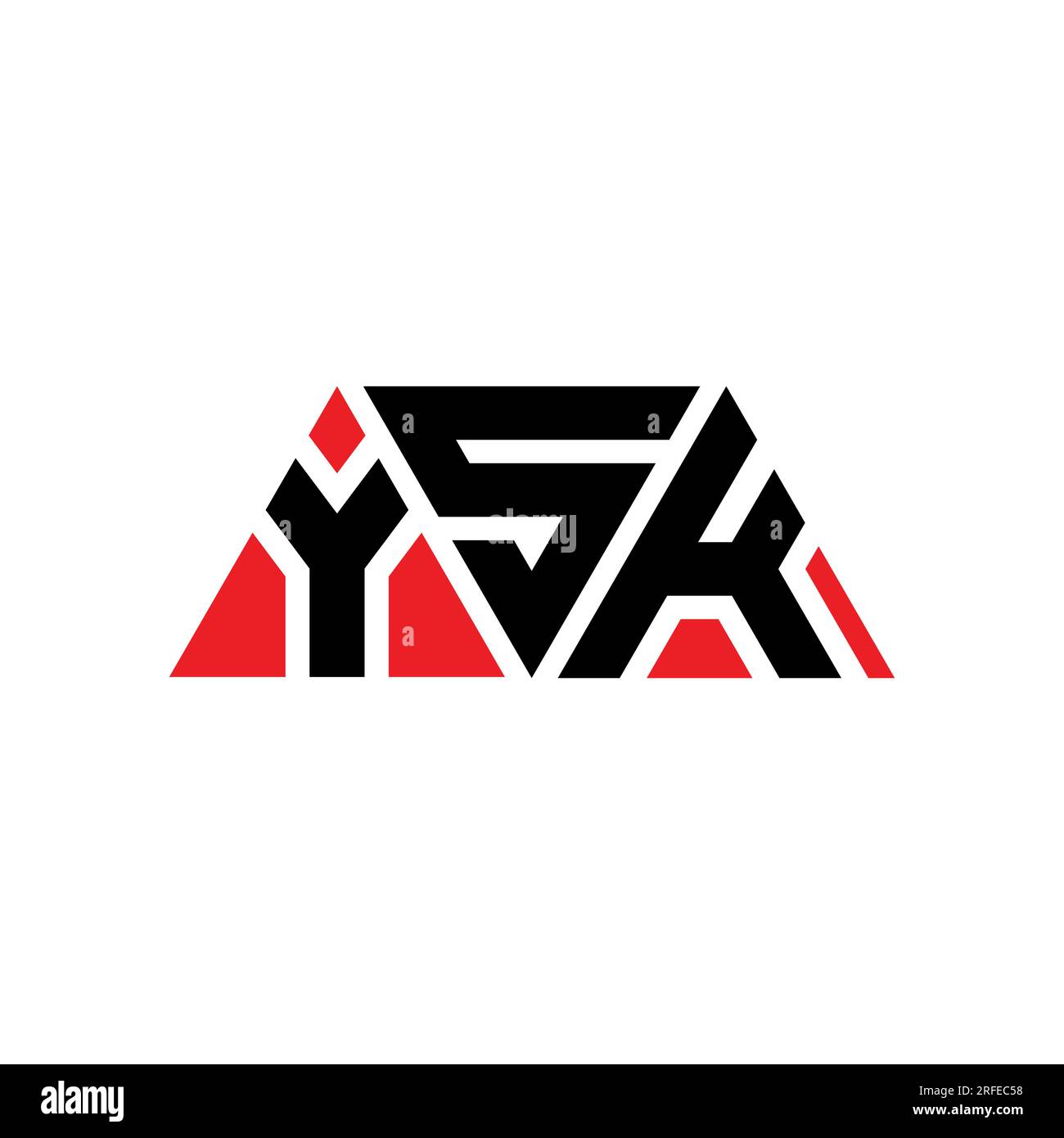 YSK triangle letter logo design with triangle shape. YSK triangle logo ...