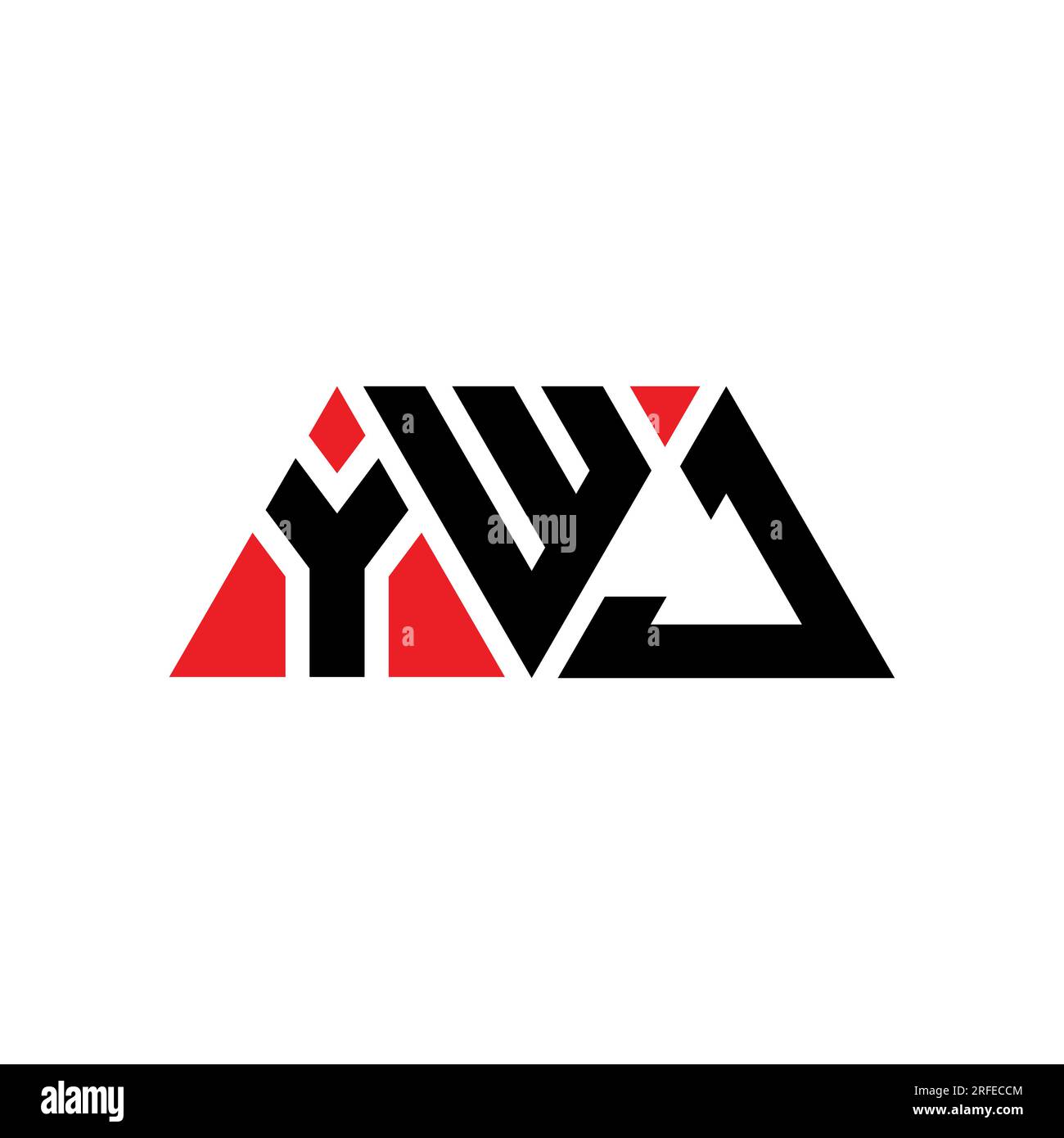 YWJ triangle letter logo design with triangle shape. YWJ triangle logo ...