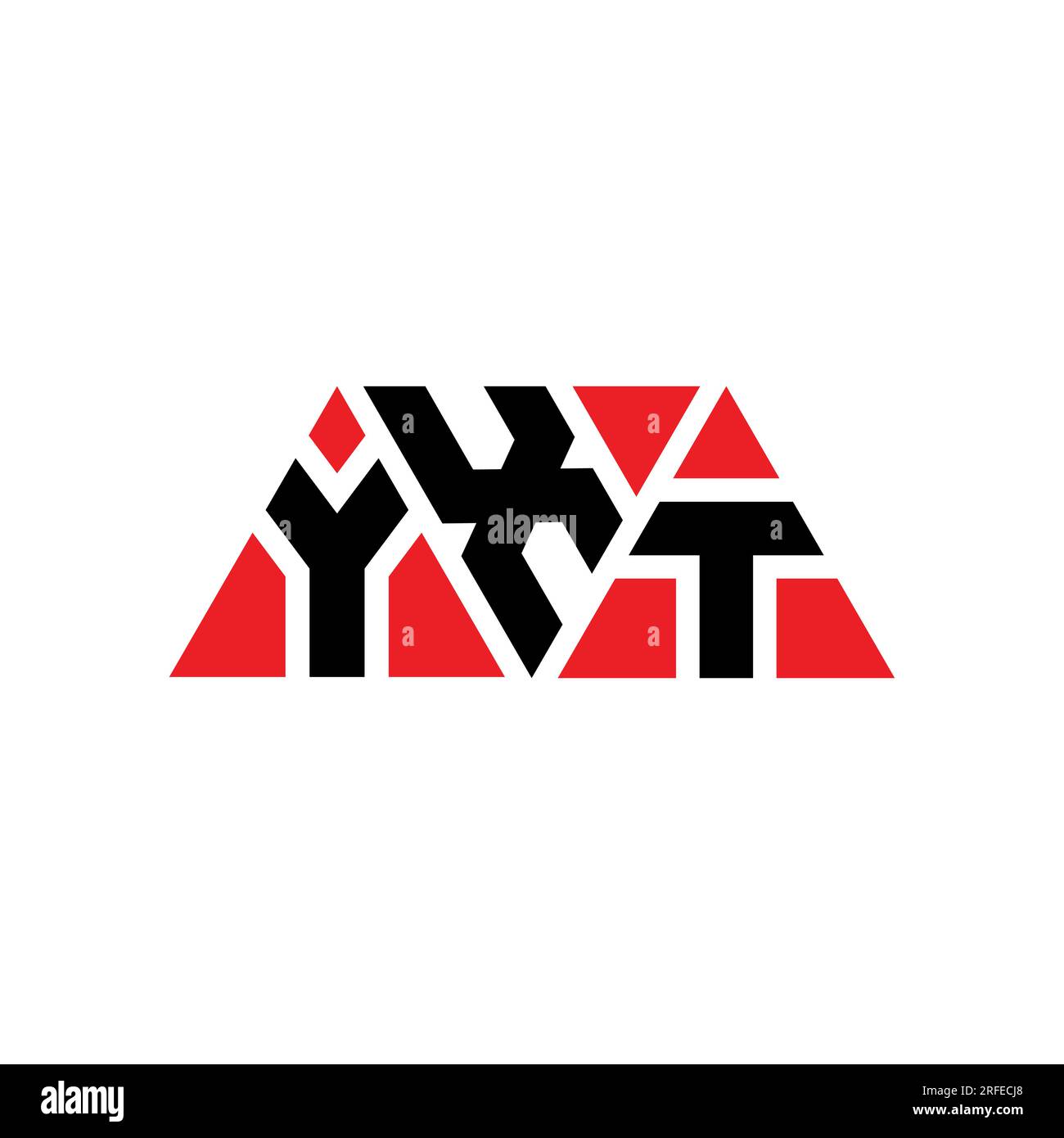 YXT triangle letter logo design with triangle shape. YXT triangle logo ...