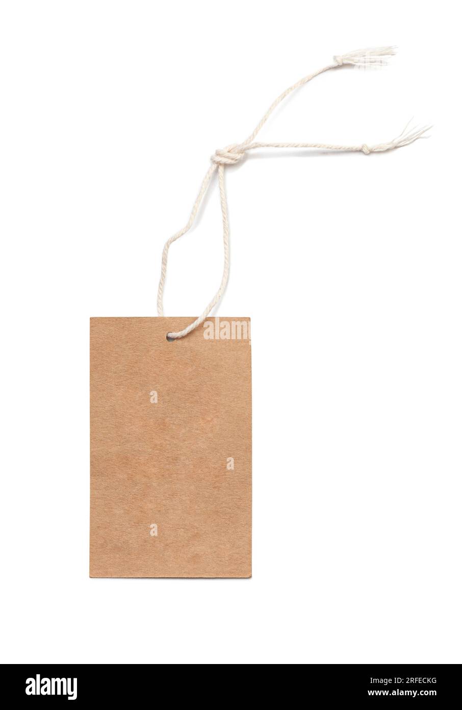 Kraft paper tag. Beige recycled craft blank parcel label isolated on ...