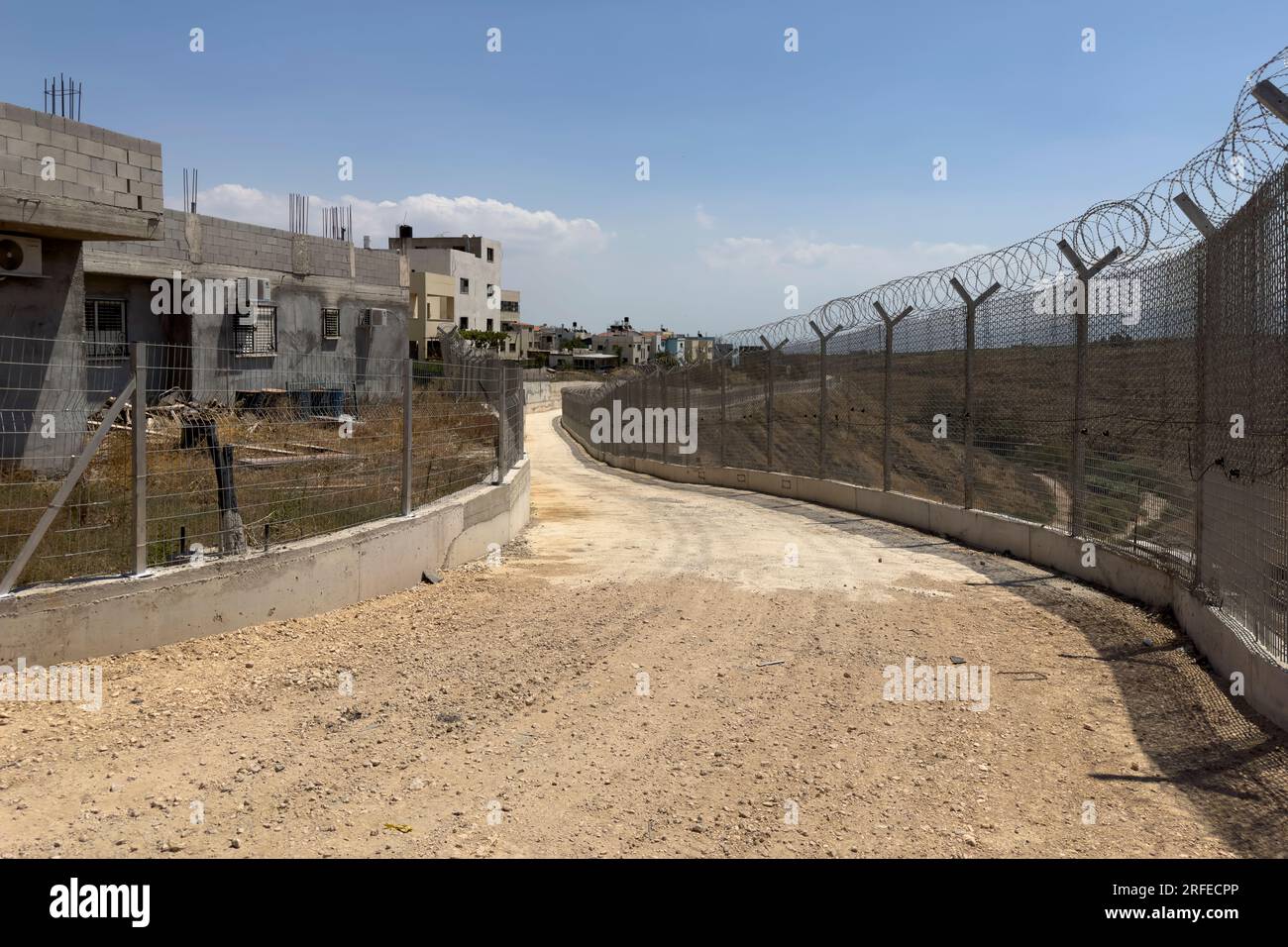 Lebanon border barbed wire hi-res stock photography and images - Alamy
