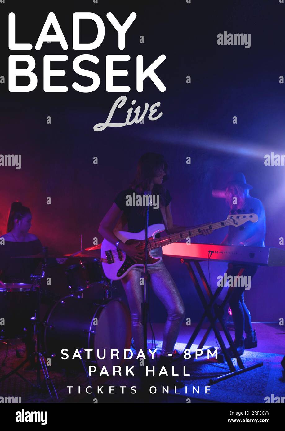 Live band text hi-res stock photography and images - Alamy