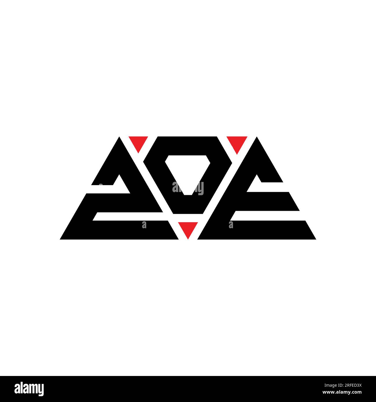 ZOE triangle letter logo design with triangle shape. ZOE triangle logo ...