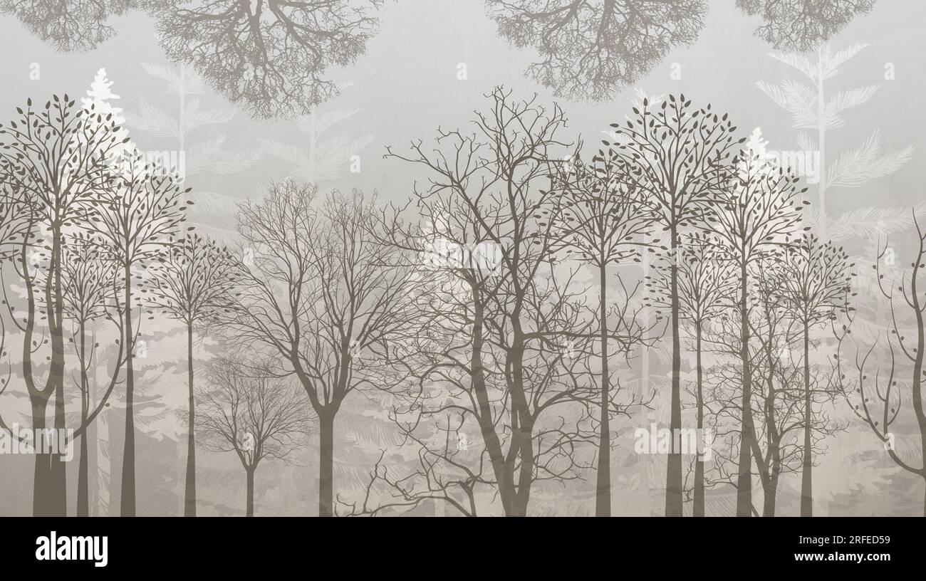 Dark Forest Landscape Wallpaper