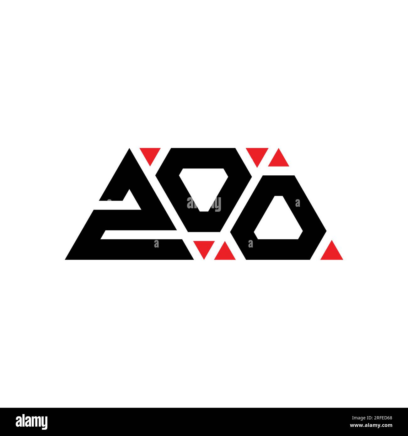 ZOO triangle letter logo design with triangle shape. ZOO triangle logo ...