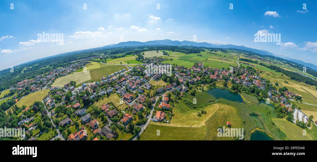 The beautiful region around Iffeldorf and the Osterseen from above ...