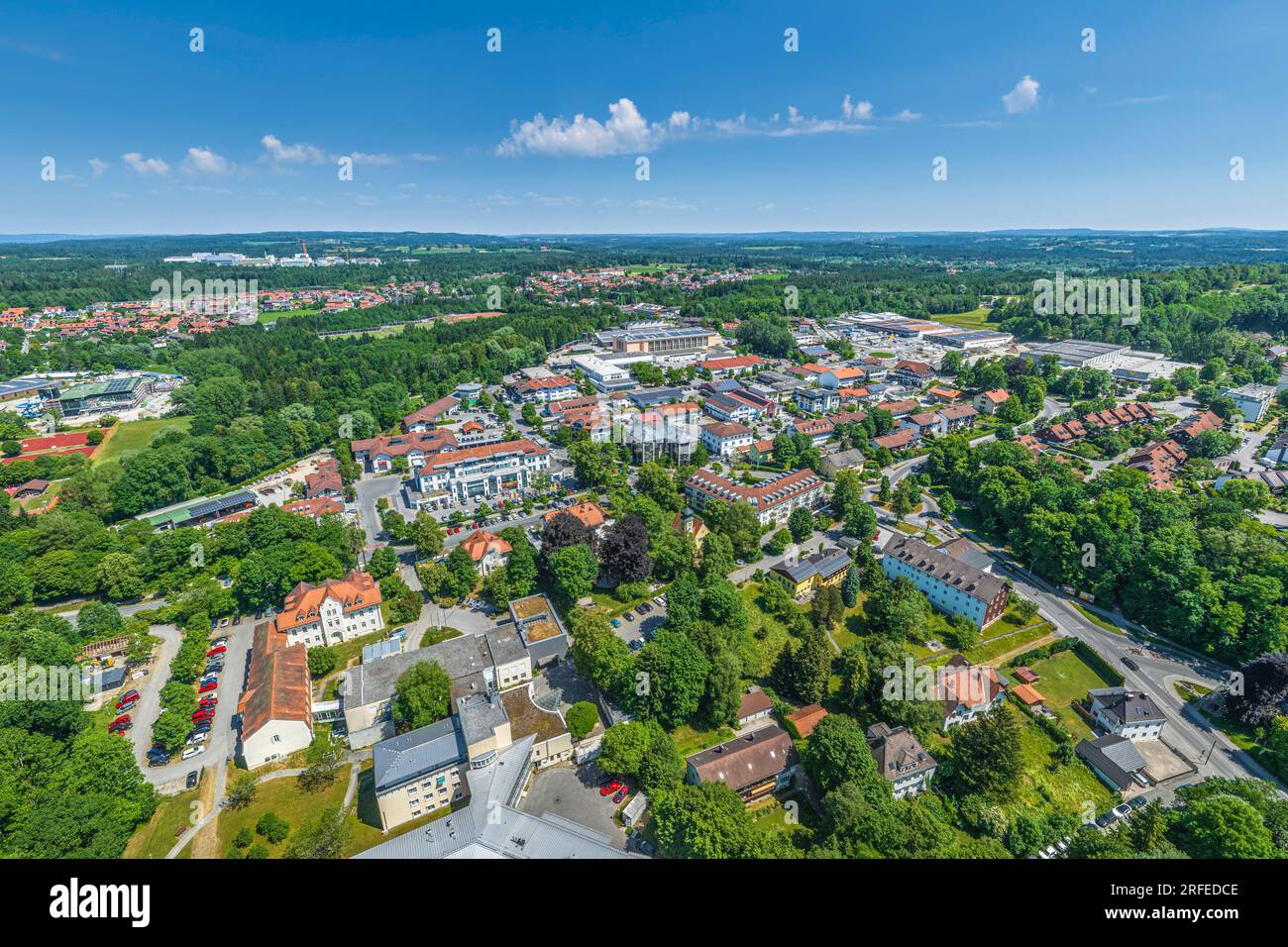 The upper bavarian town of Penzberg from above Stock Photo - Alamy