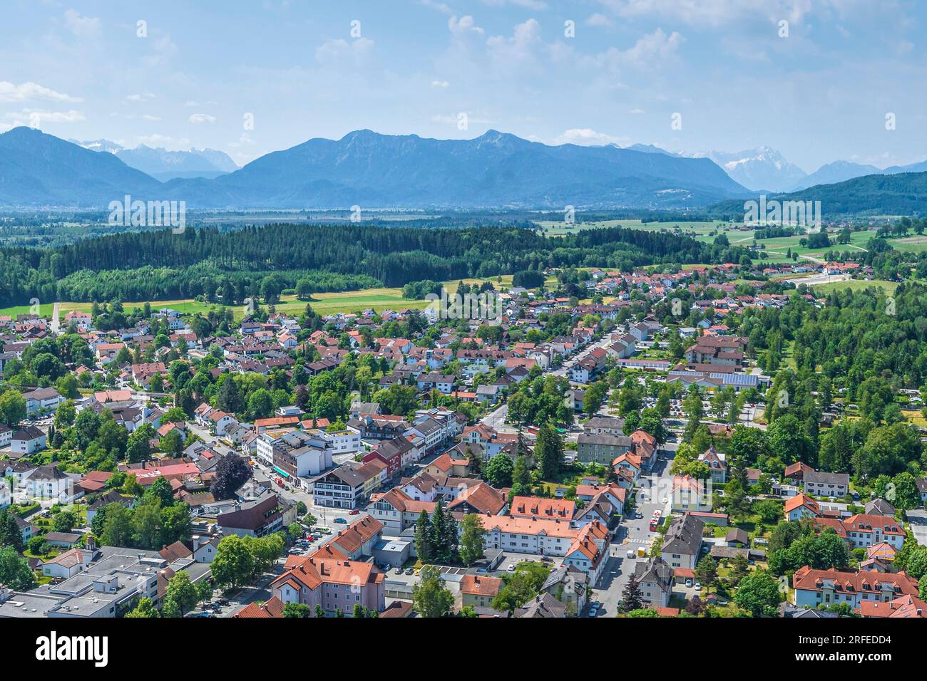 The upper bavarian town of Penzberg from above Stock Photo - Alamy