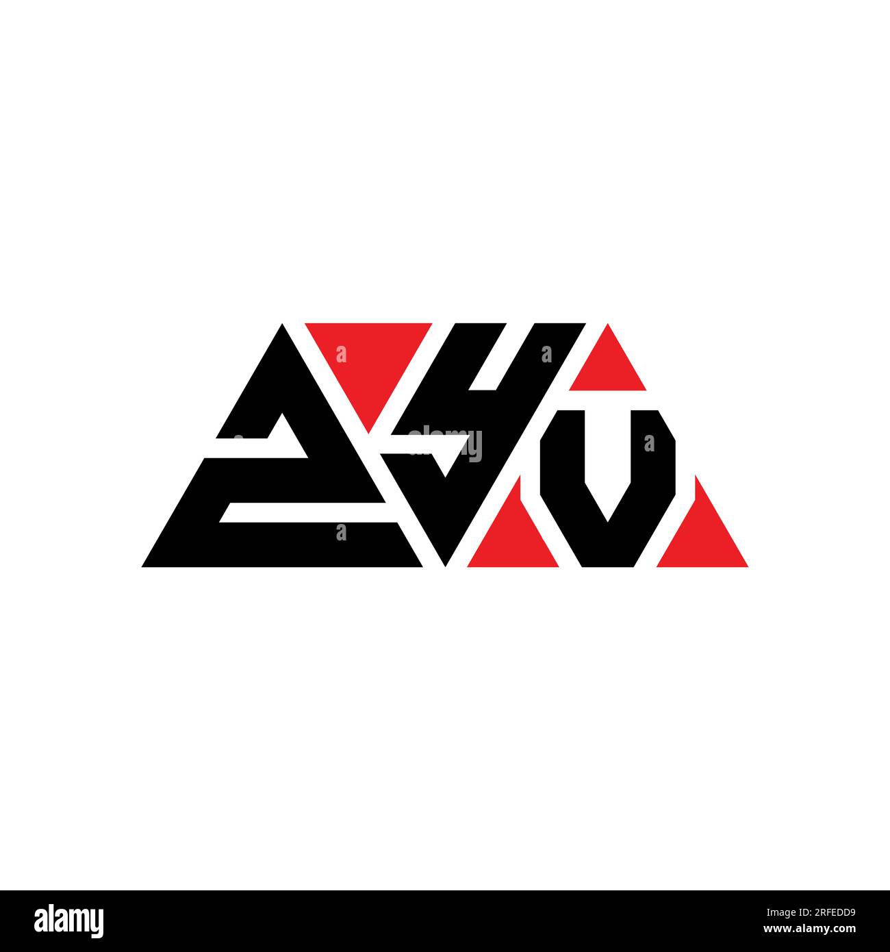 ZYV triangle letter logo design with triangle shape. ZYV triangle logo ...