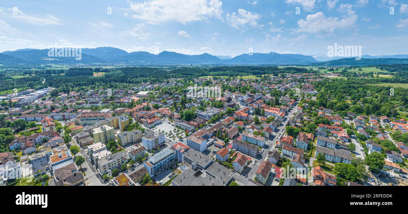 The upper bavarian town of Penzberg from above Stock Photo - Alamy