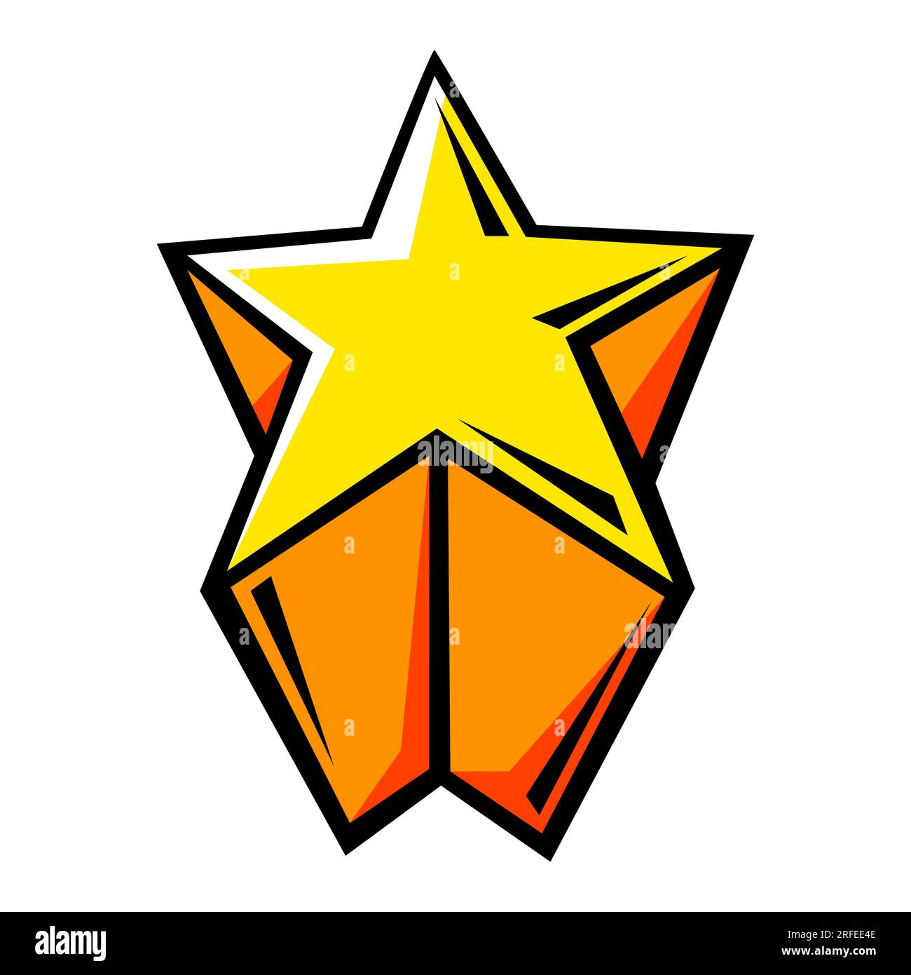 Illustration of cartoon star. Pop art creative image Stock Vector Image & Art - Alamy