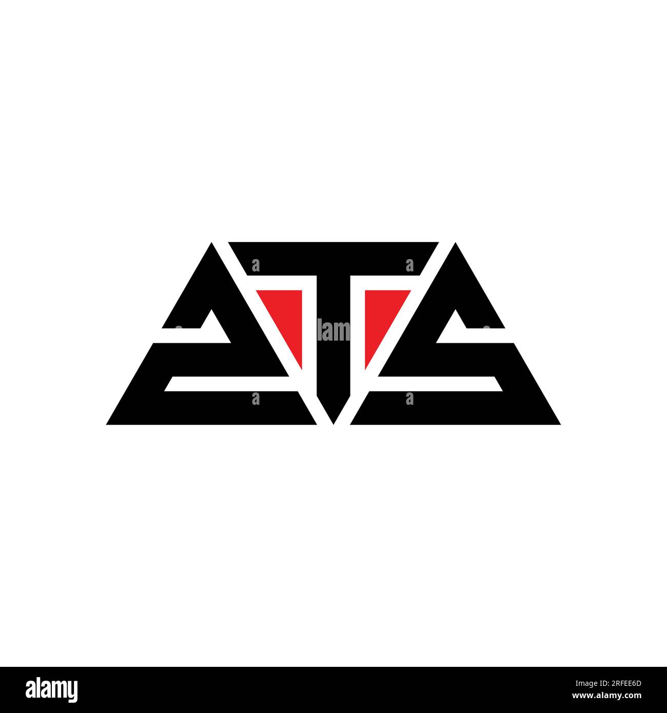 ZTS triangle letter logo design with triangle shape. ZTS triangle logo ...