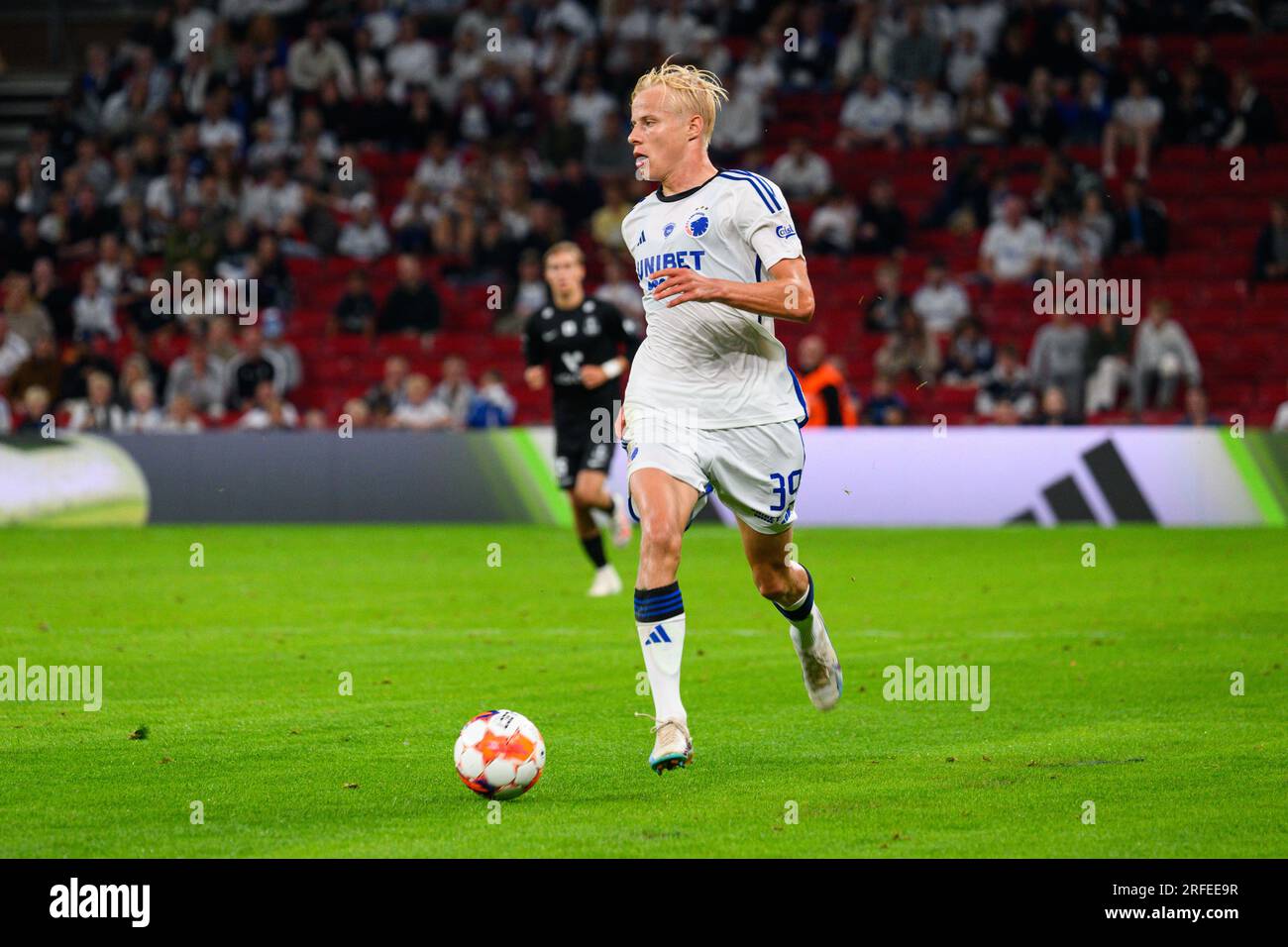 Copenhagen, Denmark. 02nd Aug, 2023. Oscar Hojlund (39) of FC ...