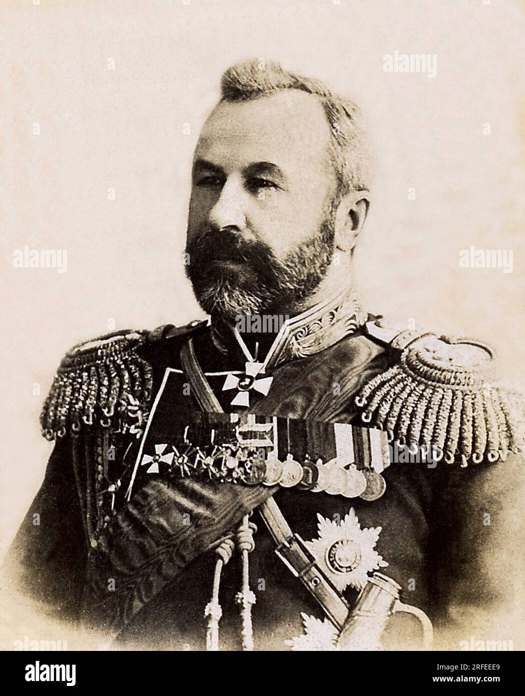 Portrait de Aleksei Nikolaievitch Kouropatkine (1848-1926), general ...