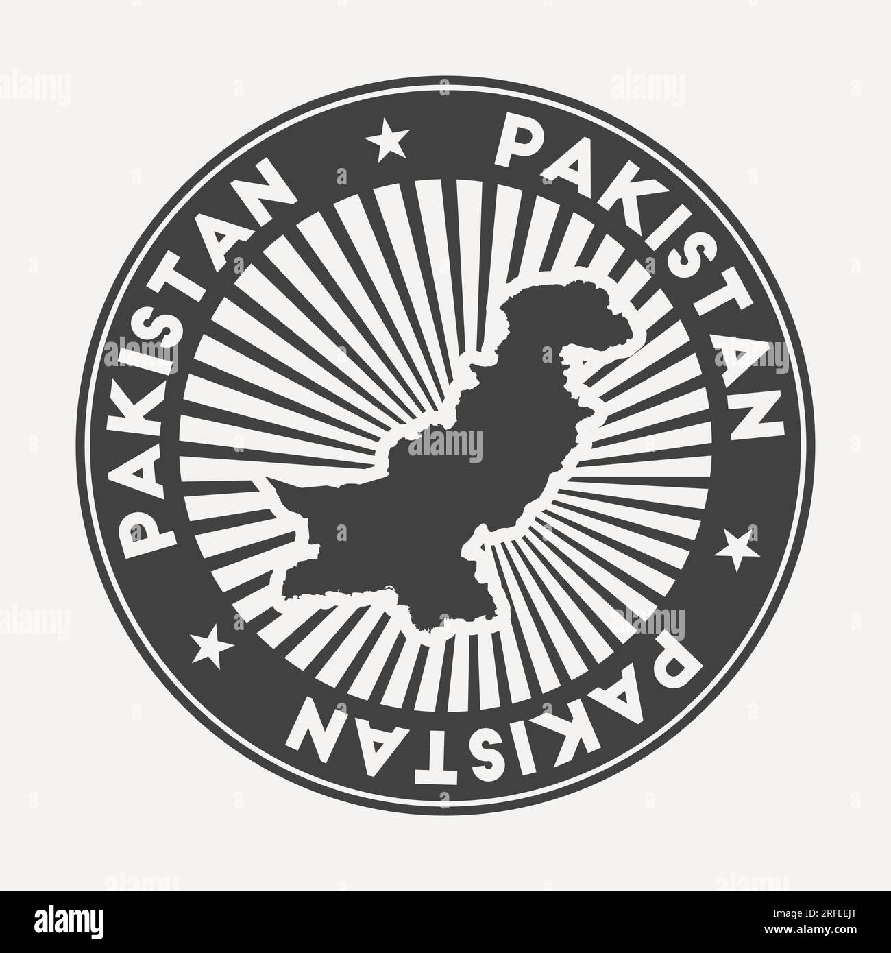 Pakistan round logo. Vintage travel badge with the circular name and ...