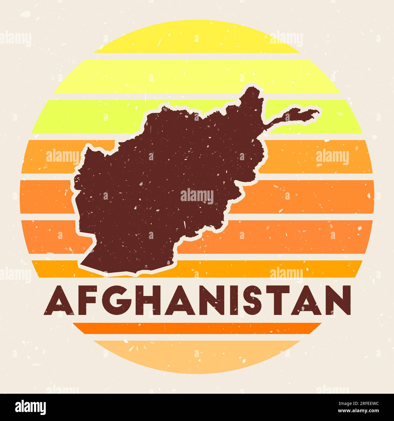 Afghanistan logo. Sign with the map of country and colored stripes ...