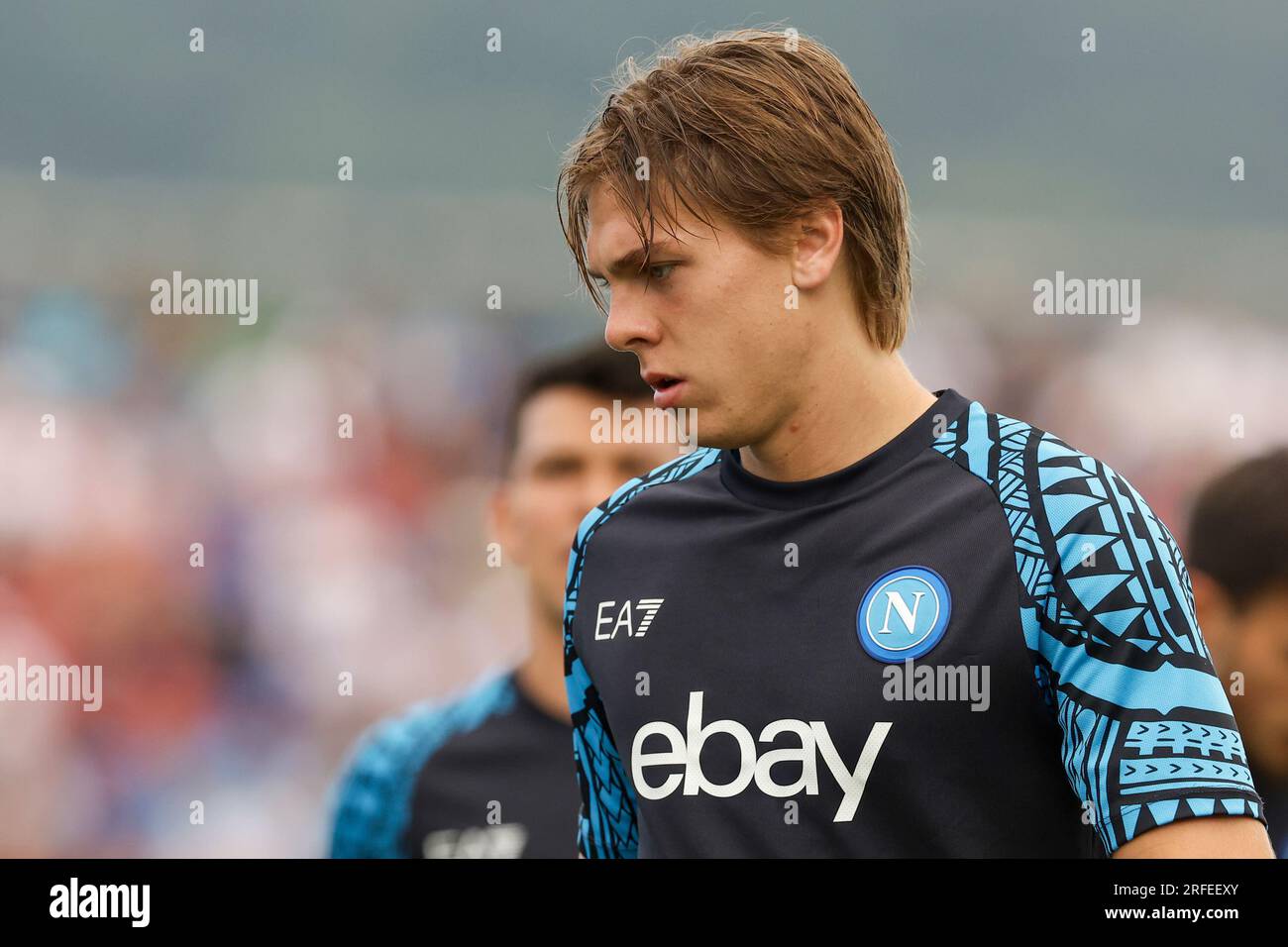SSC Napoli’s Italian forward Alessio Zerbin looks during friendly match ... SSC Napoli’s Italian forward Alessio Zerbin looks during friendly match ...