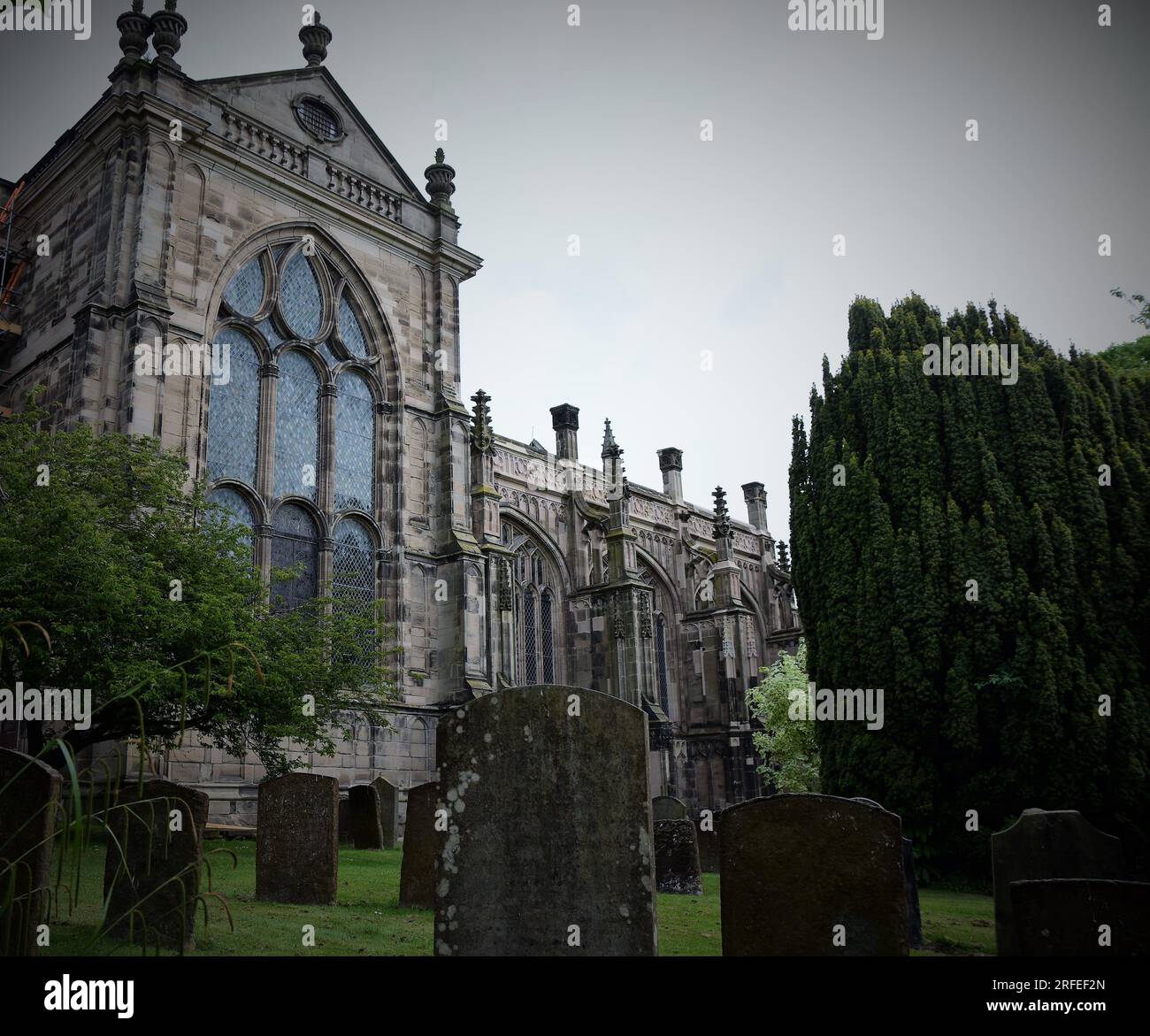 Collegiate Church of St Mary in Warwick, Warwickshire seen looming over ...
