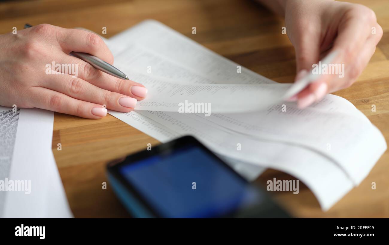 Credit card processor with paper invoice and touch screen Stock Photo ...