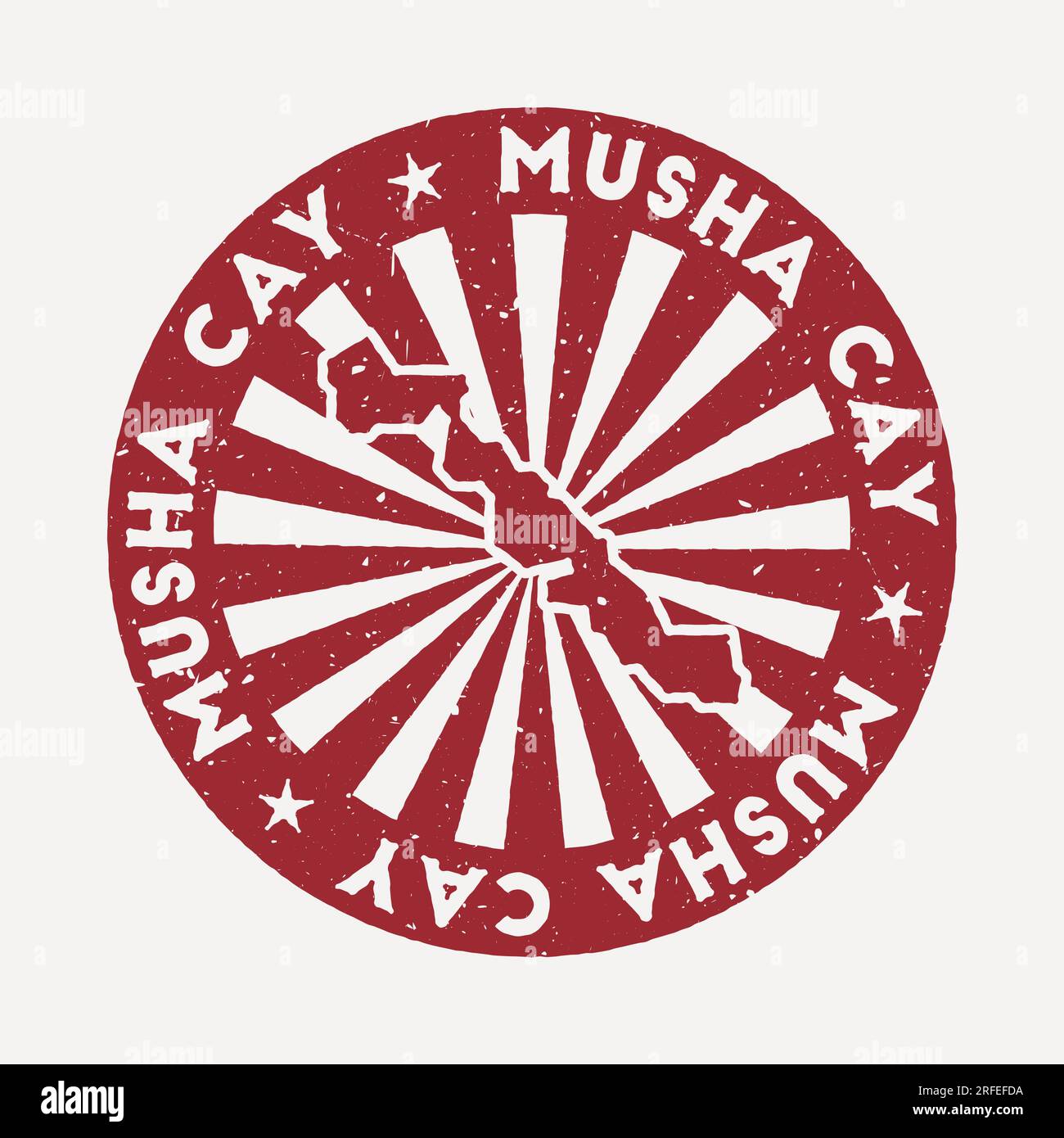 Musha Cay stamp. Travel red rubber stamp with the map of island, vector ...