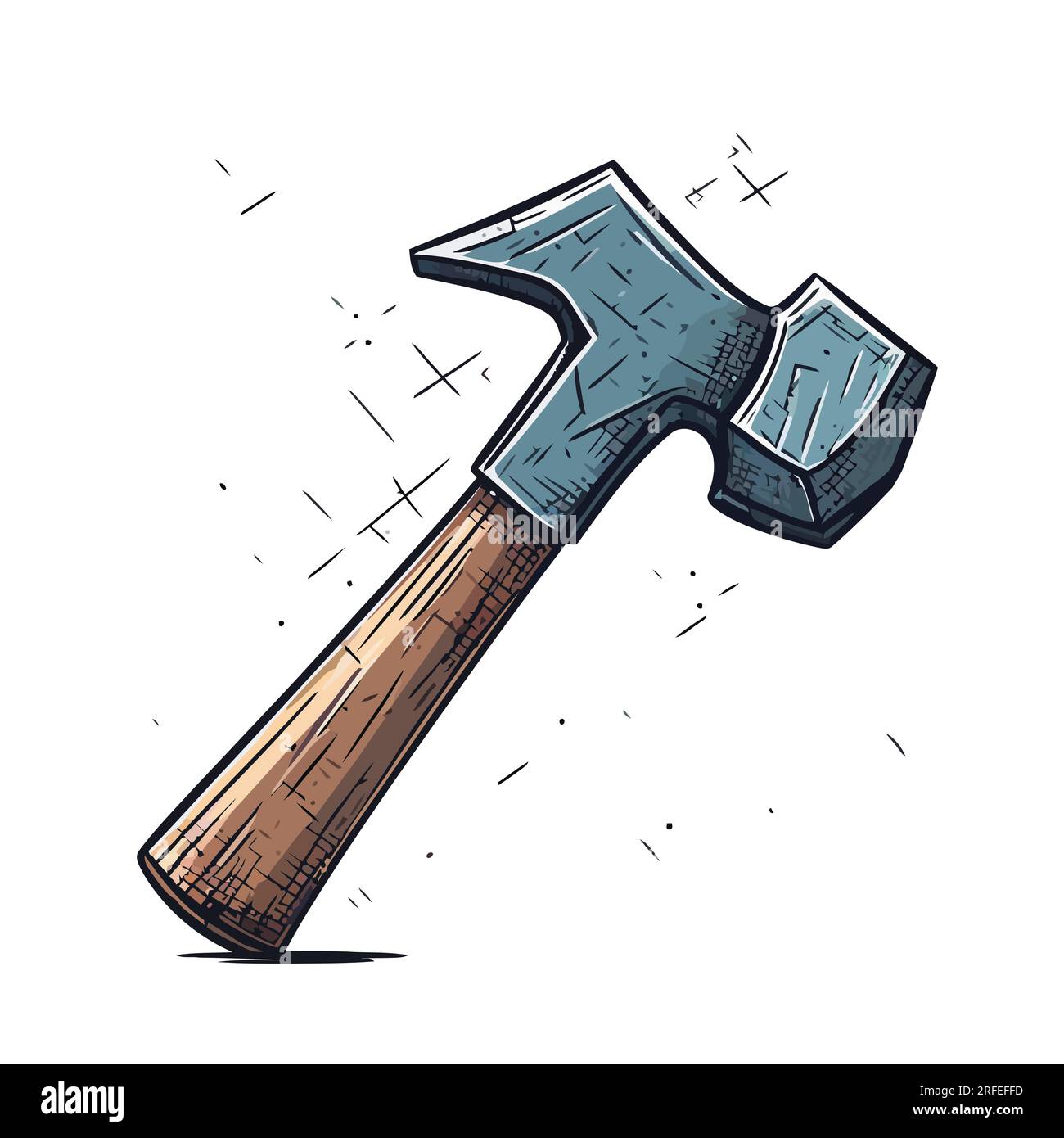 Hammer icon isolated. Image of abstract hammer. Hammer symbol in flat ...