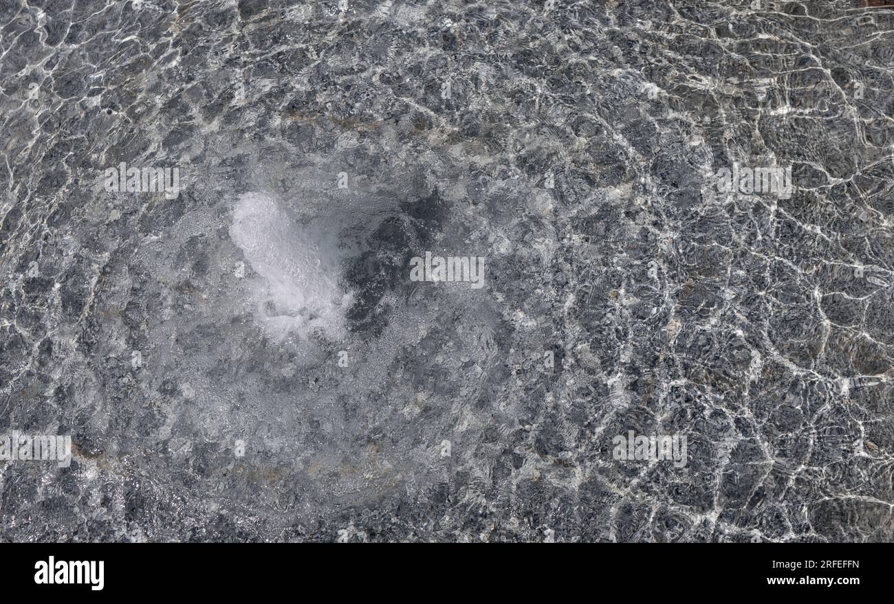 Fountains with water. top view Stock Photo - Alamy