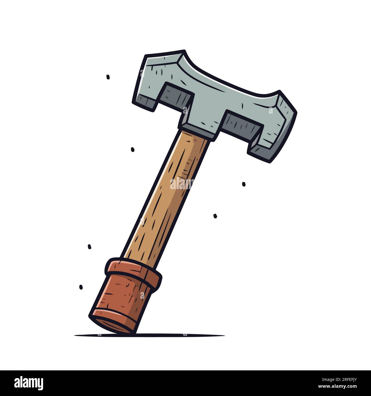 Hammer icon isolated. Image of abstract hammer. Hammer symbol in flat ...