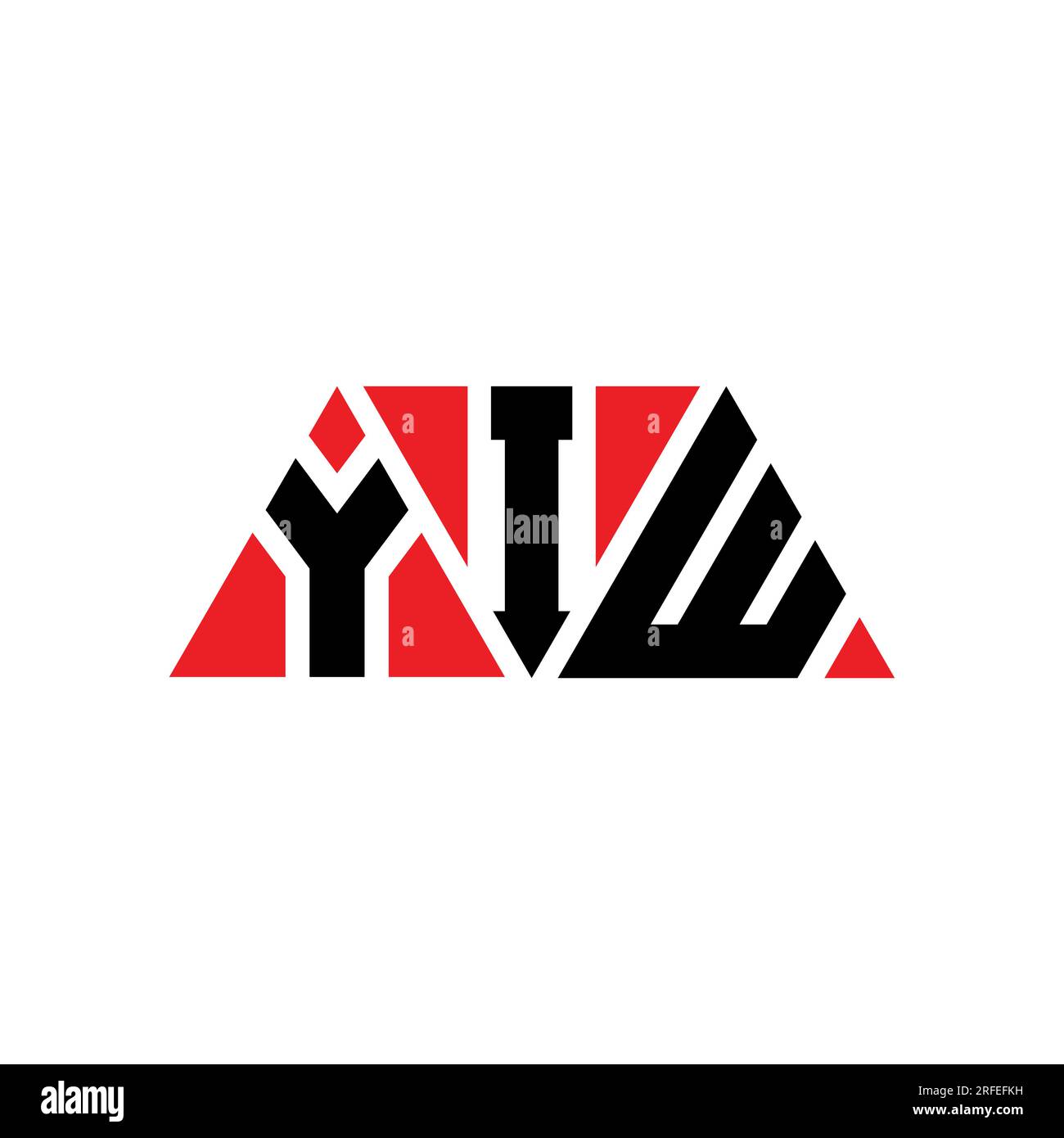 YIW triangle letter logo design with triangle shape. YIW triangle logo ...