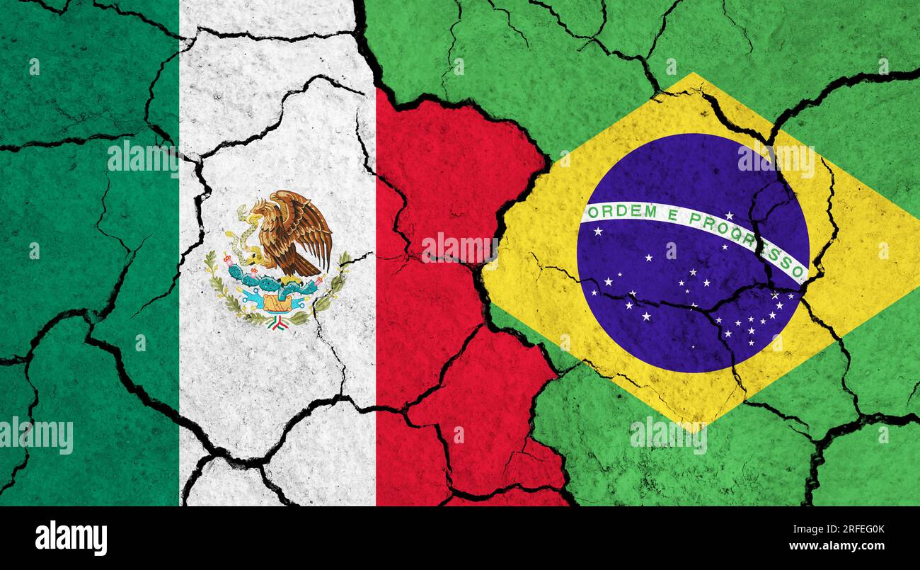 Mexico brazil flag hi-res stock photography and images - Alamy