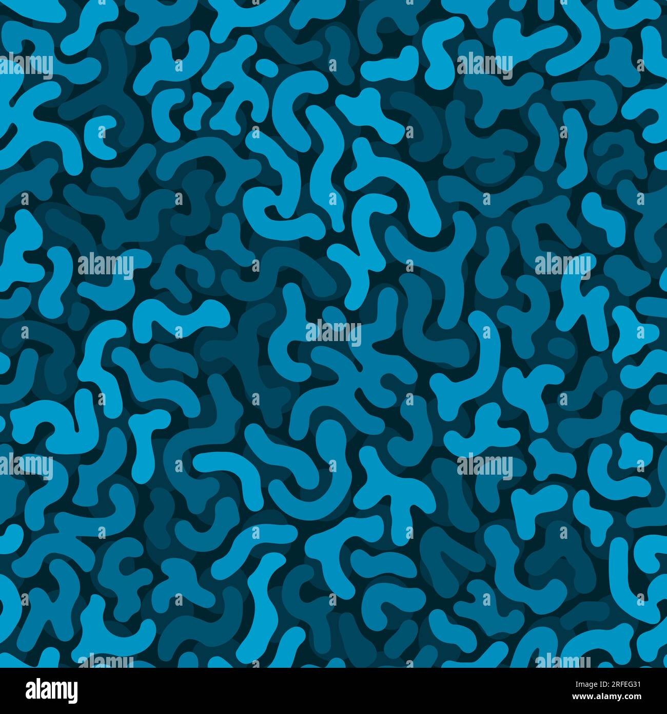 Vector hand drawn denim blue monochrome purifier fish skin seamless ...