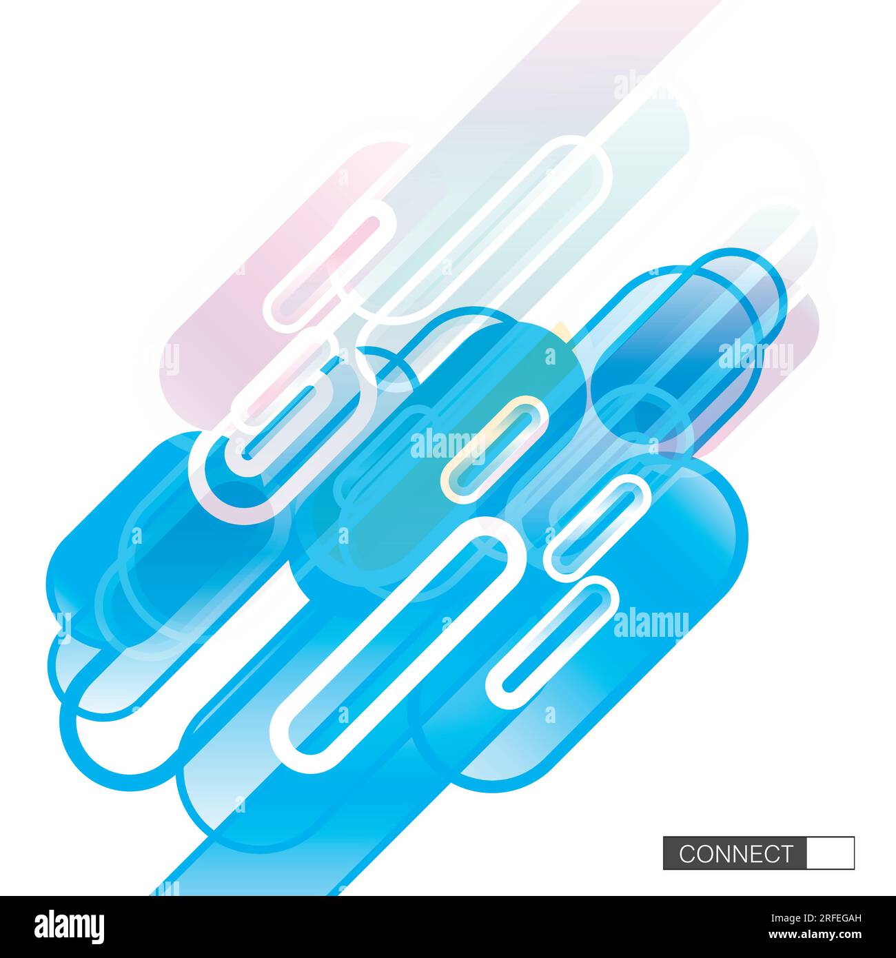 Abstract template design background, simple geometric shapes on white, straight lines. Connect ...