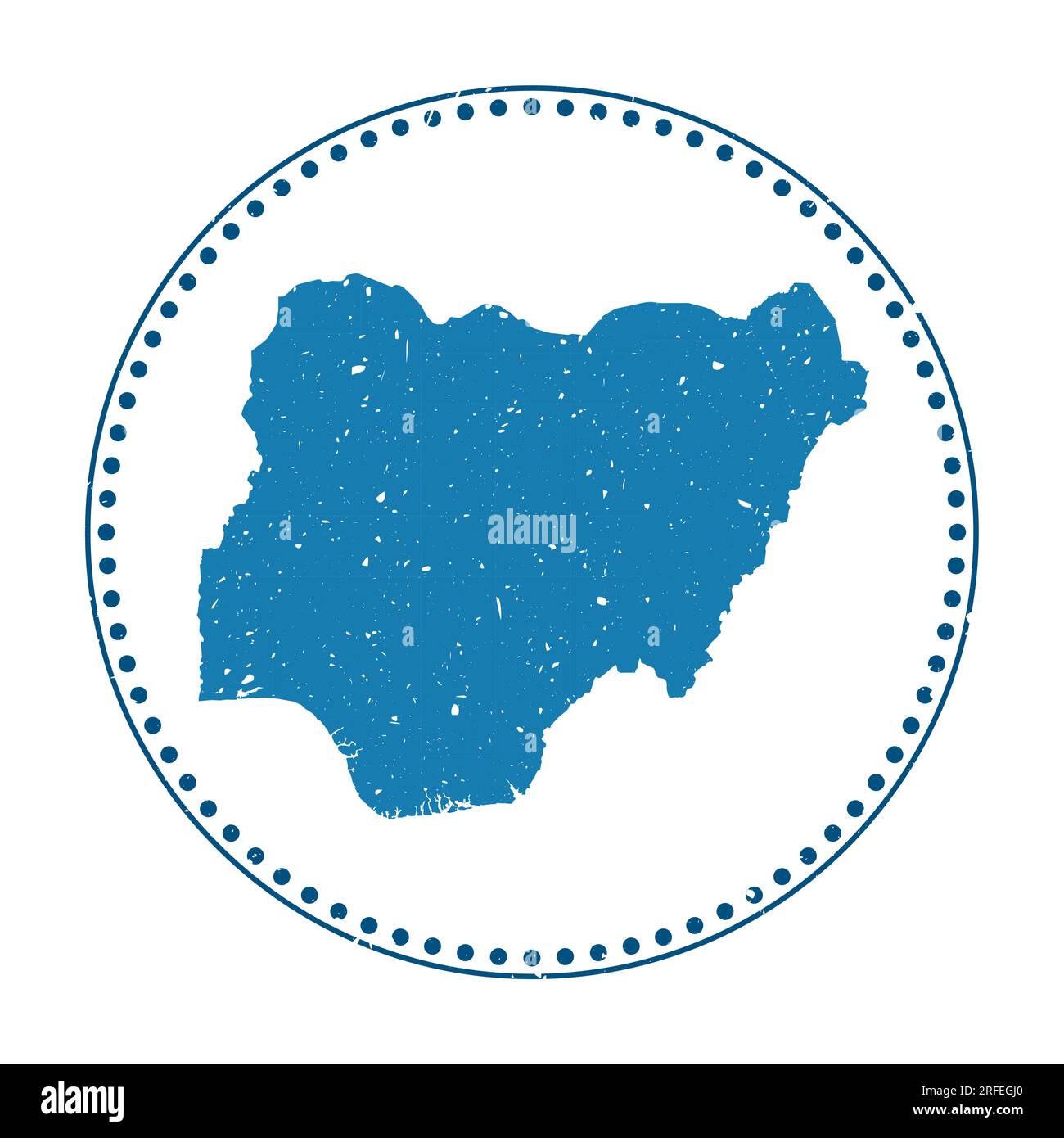 Nigeria sticker. Travel rubber stamp with map of country, vector ...