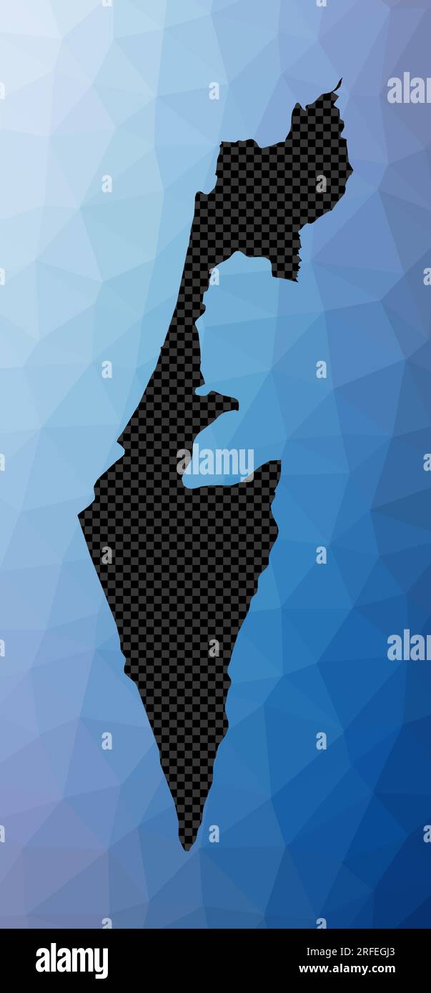 Israel geometric map. Stencil shape of Israel in low poly style ...