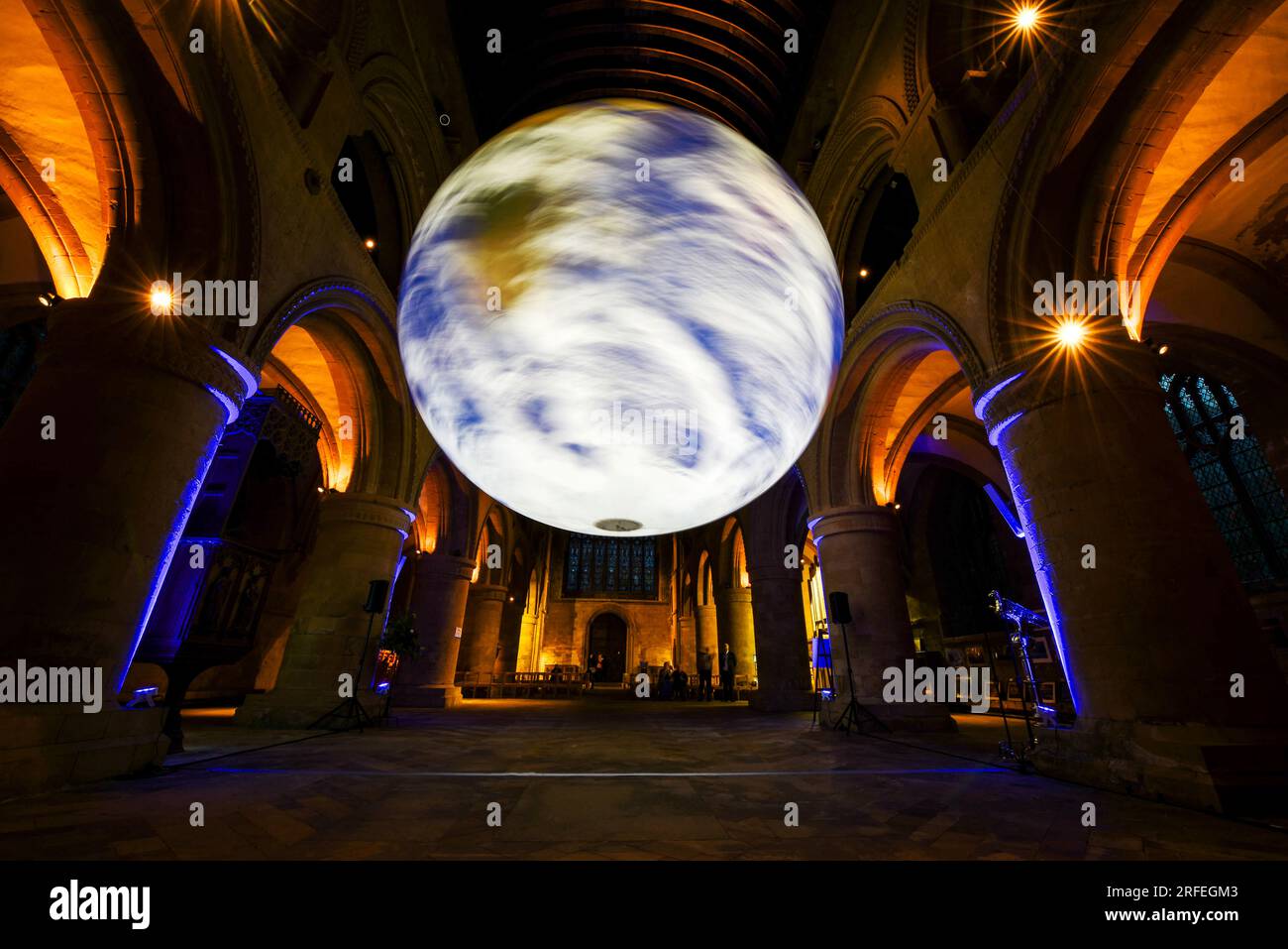 Southwell, UK. 2nd Aug 2023. Luke Jerram's 'Gaia' installation ...