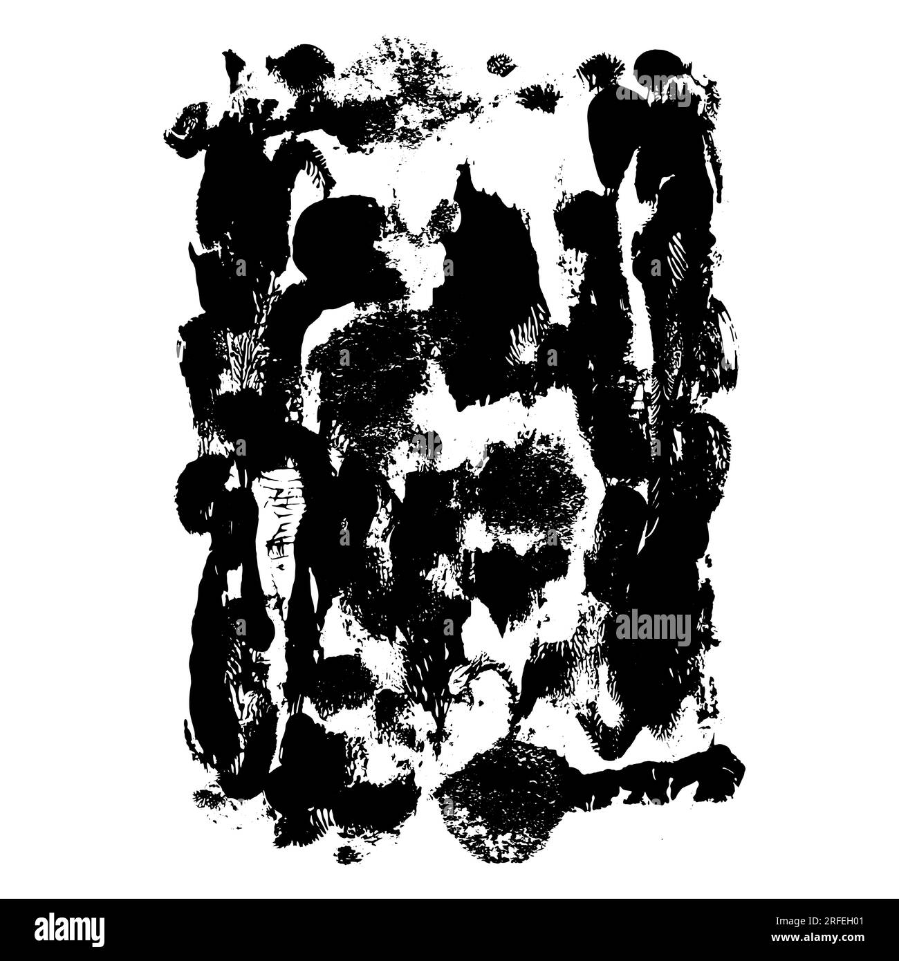 Dirty smeared grunge texture with the black blots and brush strokes ...