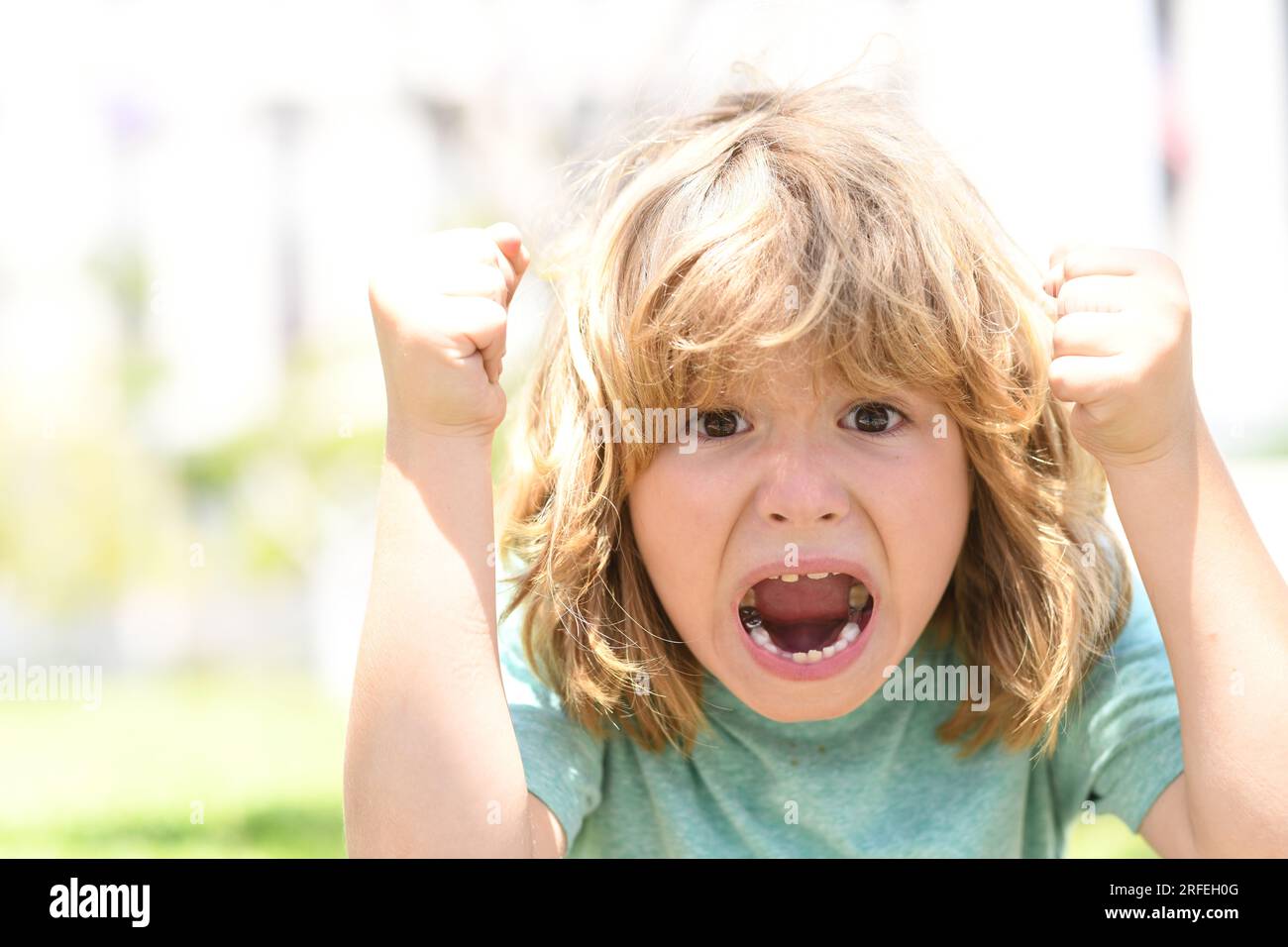 Kid boy temper with angry expression. Angry hateful little anger boy ...