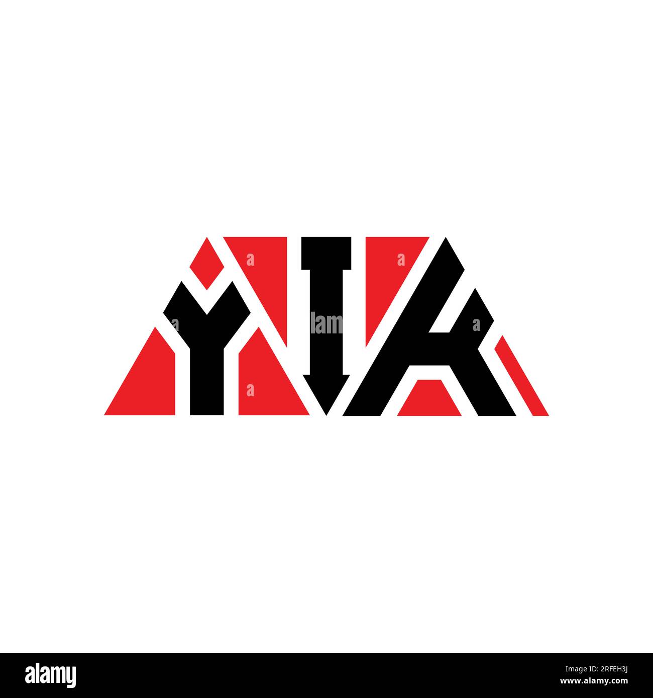 YIK triangle letter logo design with triangle shape. YIK triangle logo ...