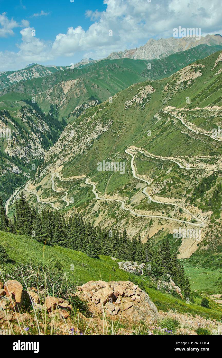 Moldo-Ashuu pass district of Son-Kul Region in western Kyrgyzstan Stock ...