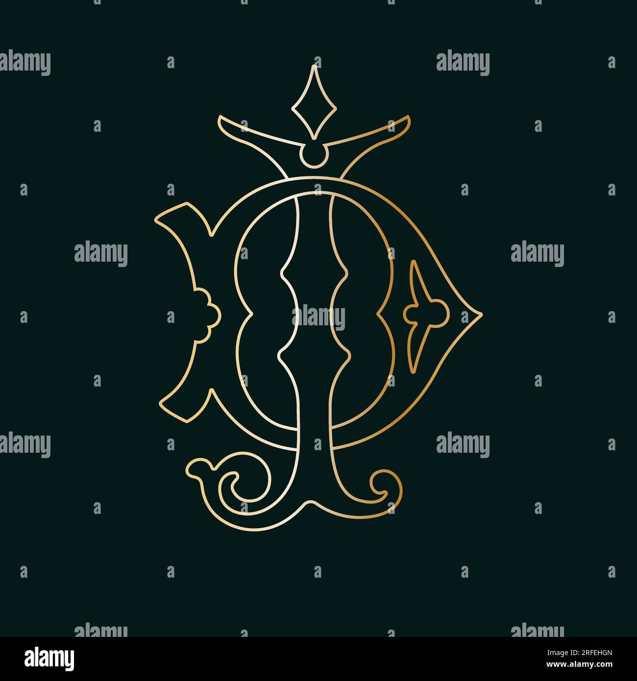 JD vector logo design. Letters J and D initials monogram Stock Vector ...